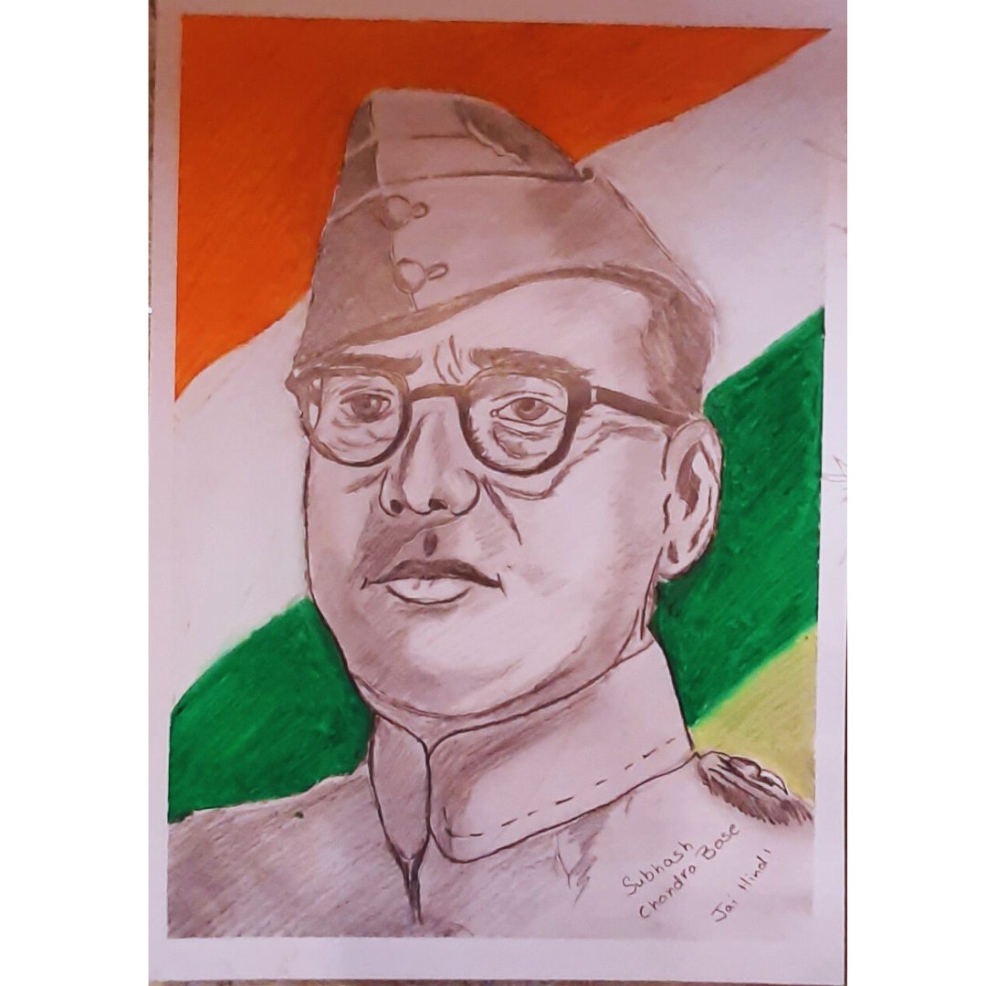 Subhash Chandra Bose created by Sucheta dhawan