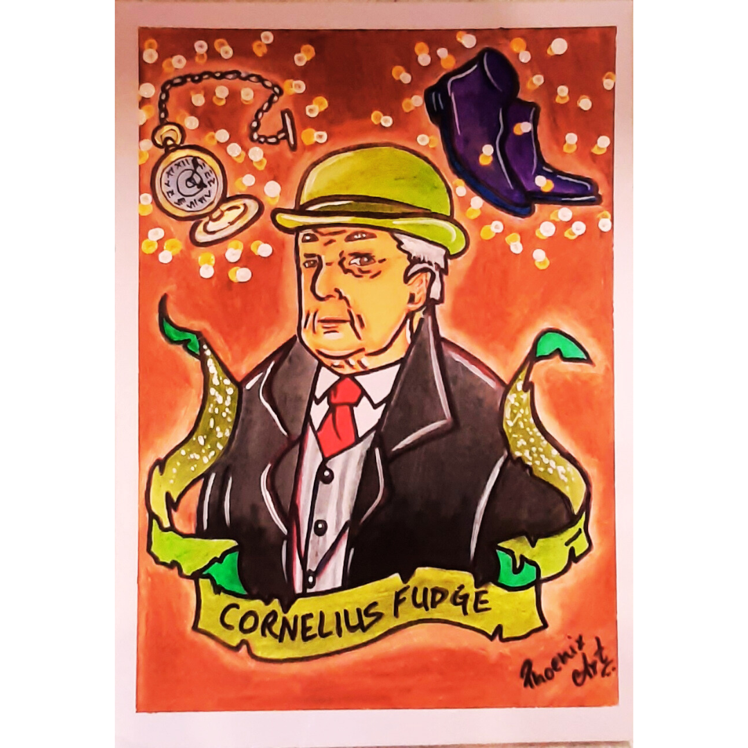 Cornelius Fudge Harry Potter series created by Sucheta dhawan