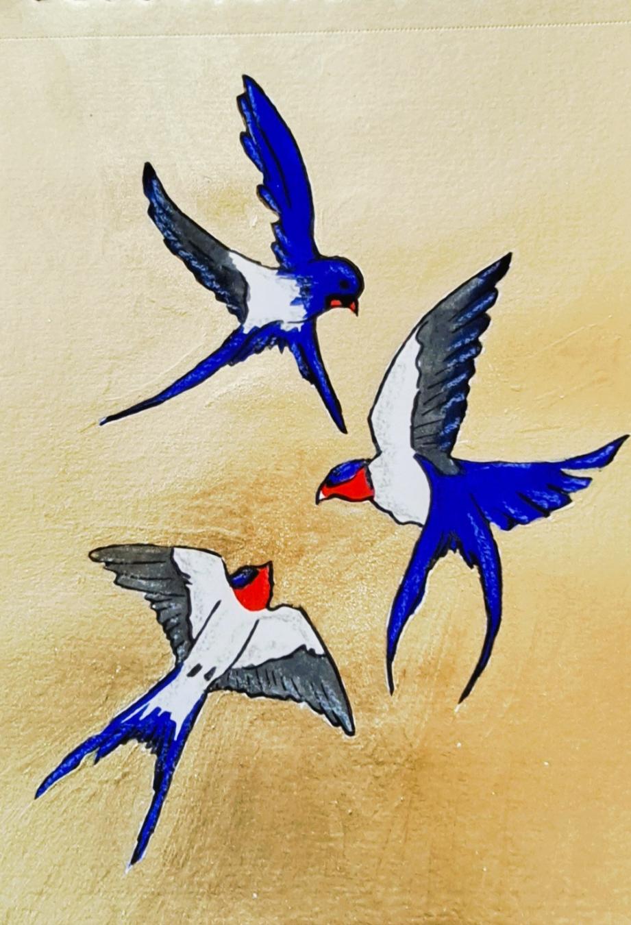 Flying Birds created by Sucheta Dhawan