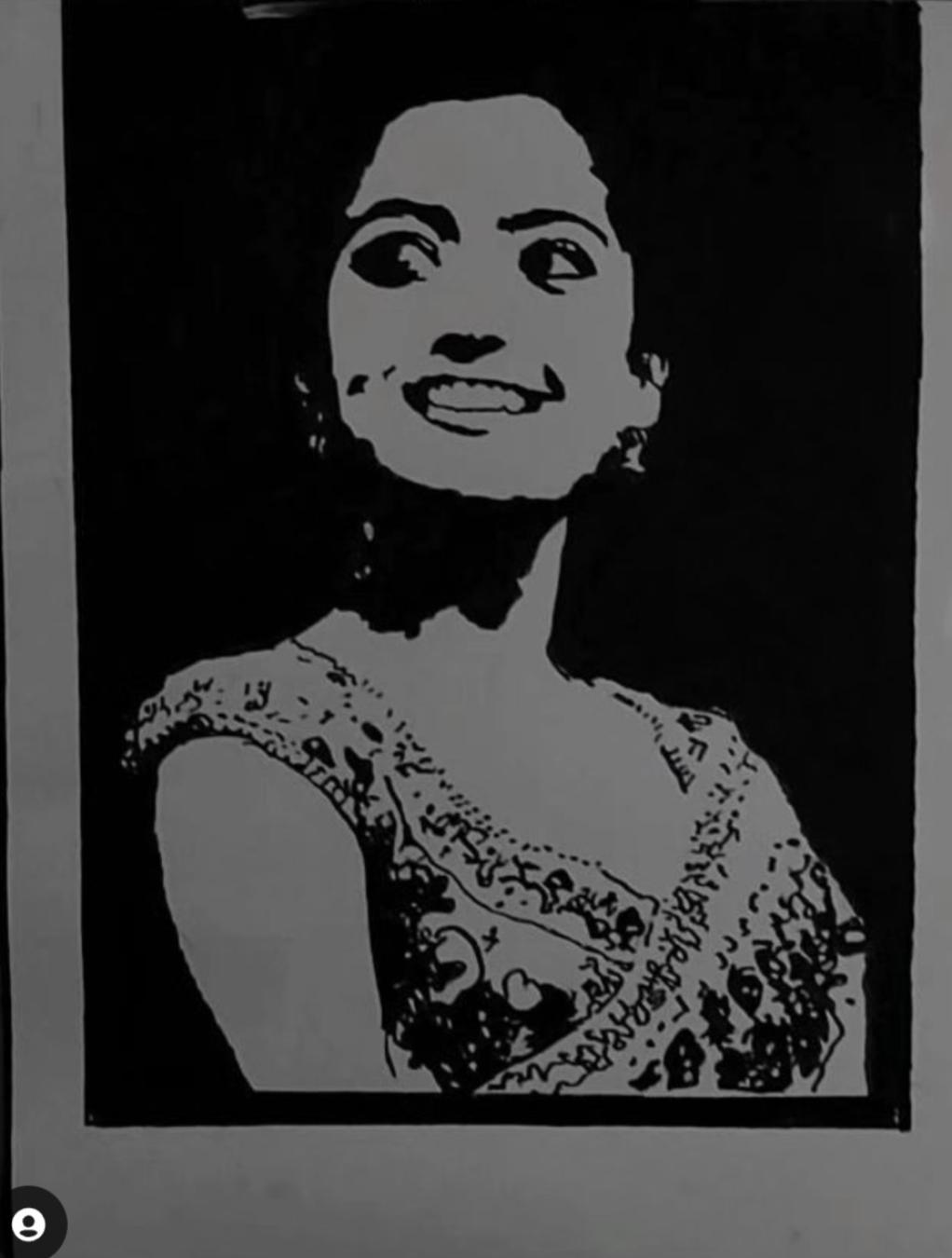 Stencil art created by Adwaith sivadas