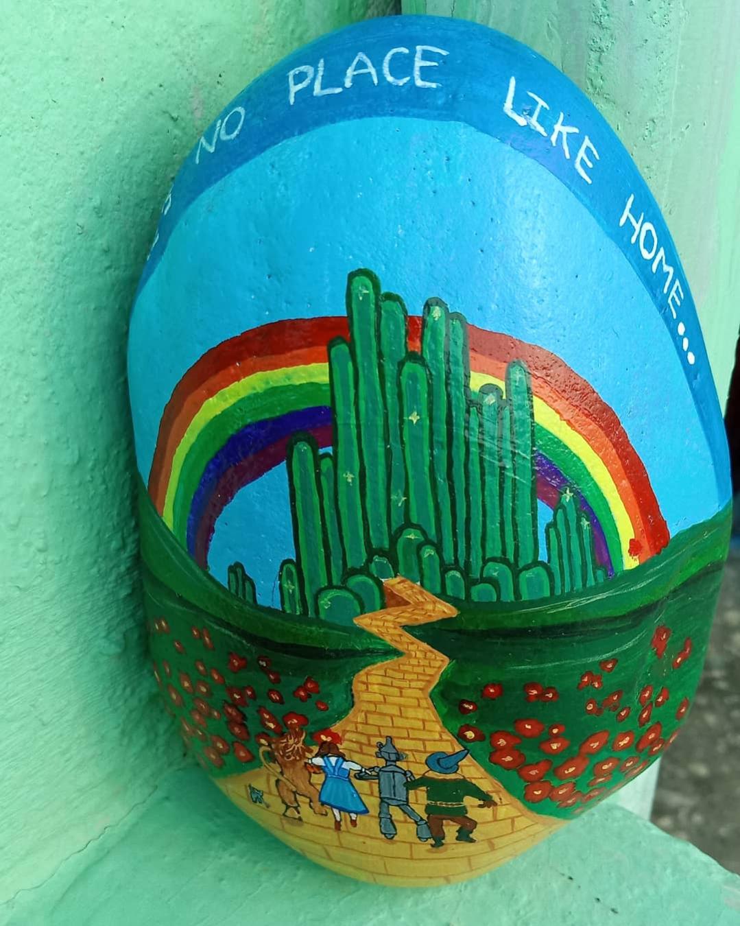 Stone painting created by Garima Pathak