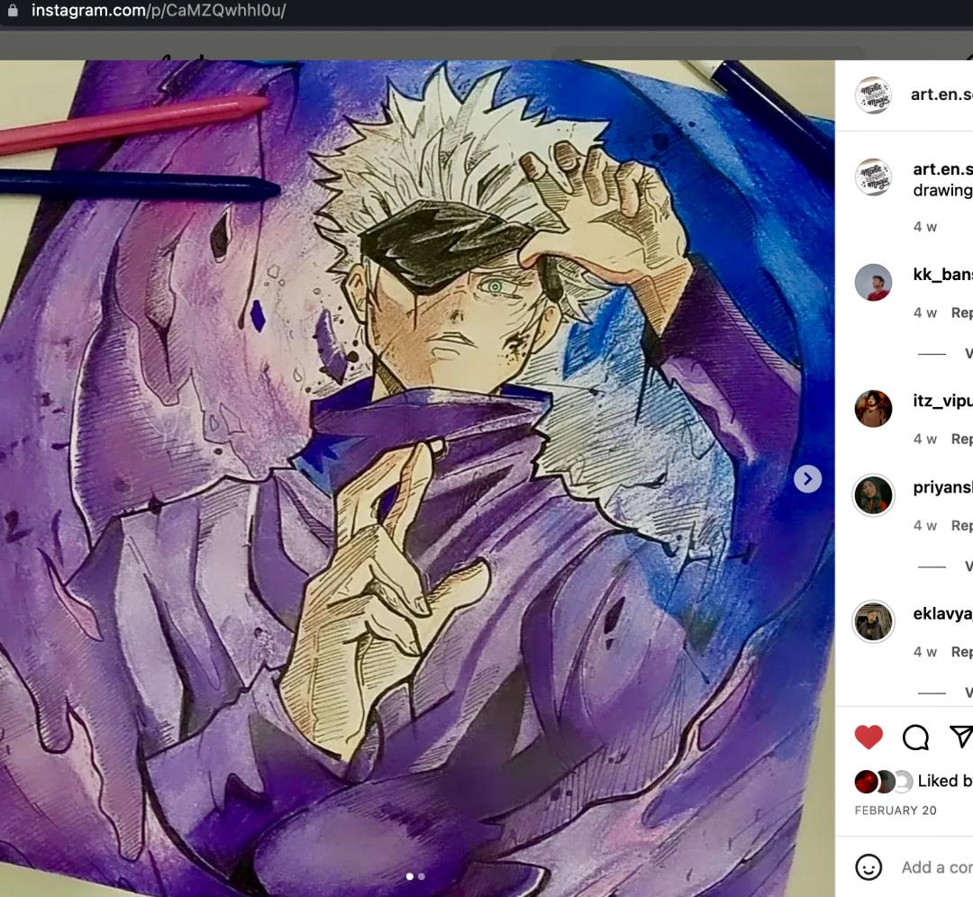 Gojo Satoru created by Aryan Jain