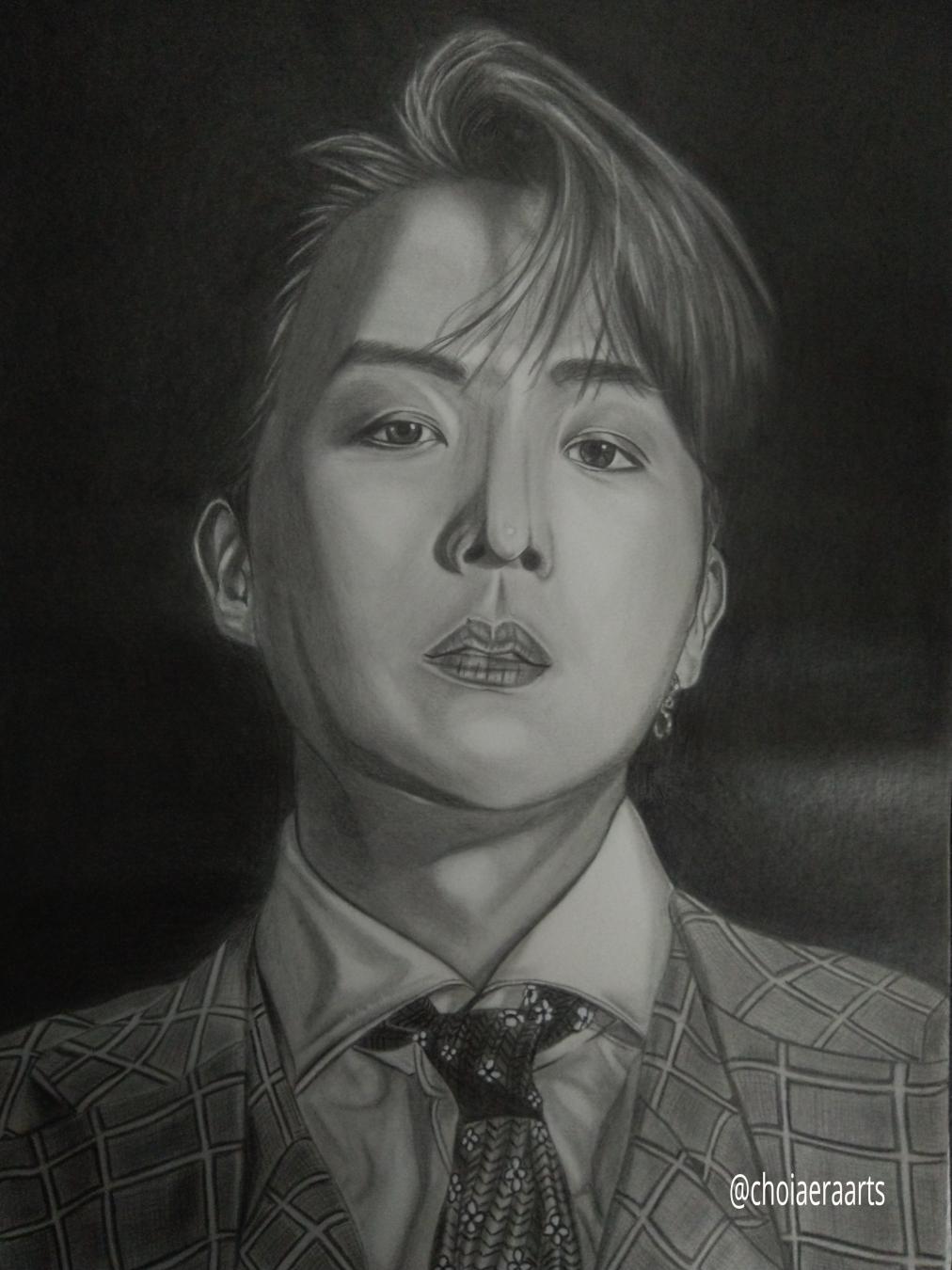 Graphite Portrait - J Hope created by Anshika Chakravorty