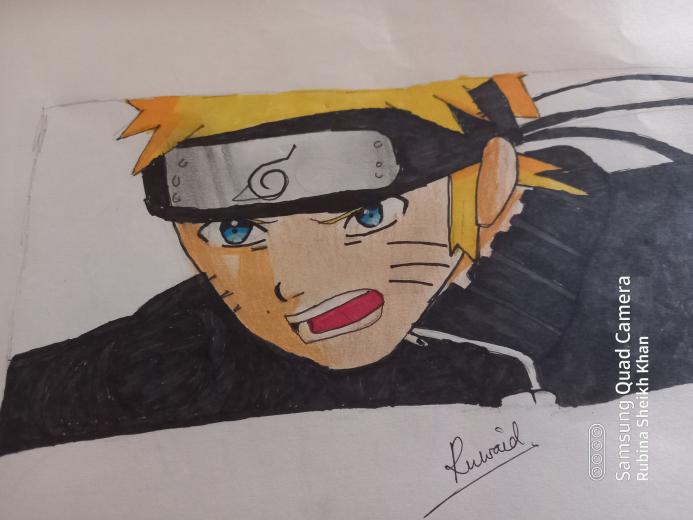 Anime drowing created by Ruwaid Hussain