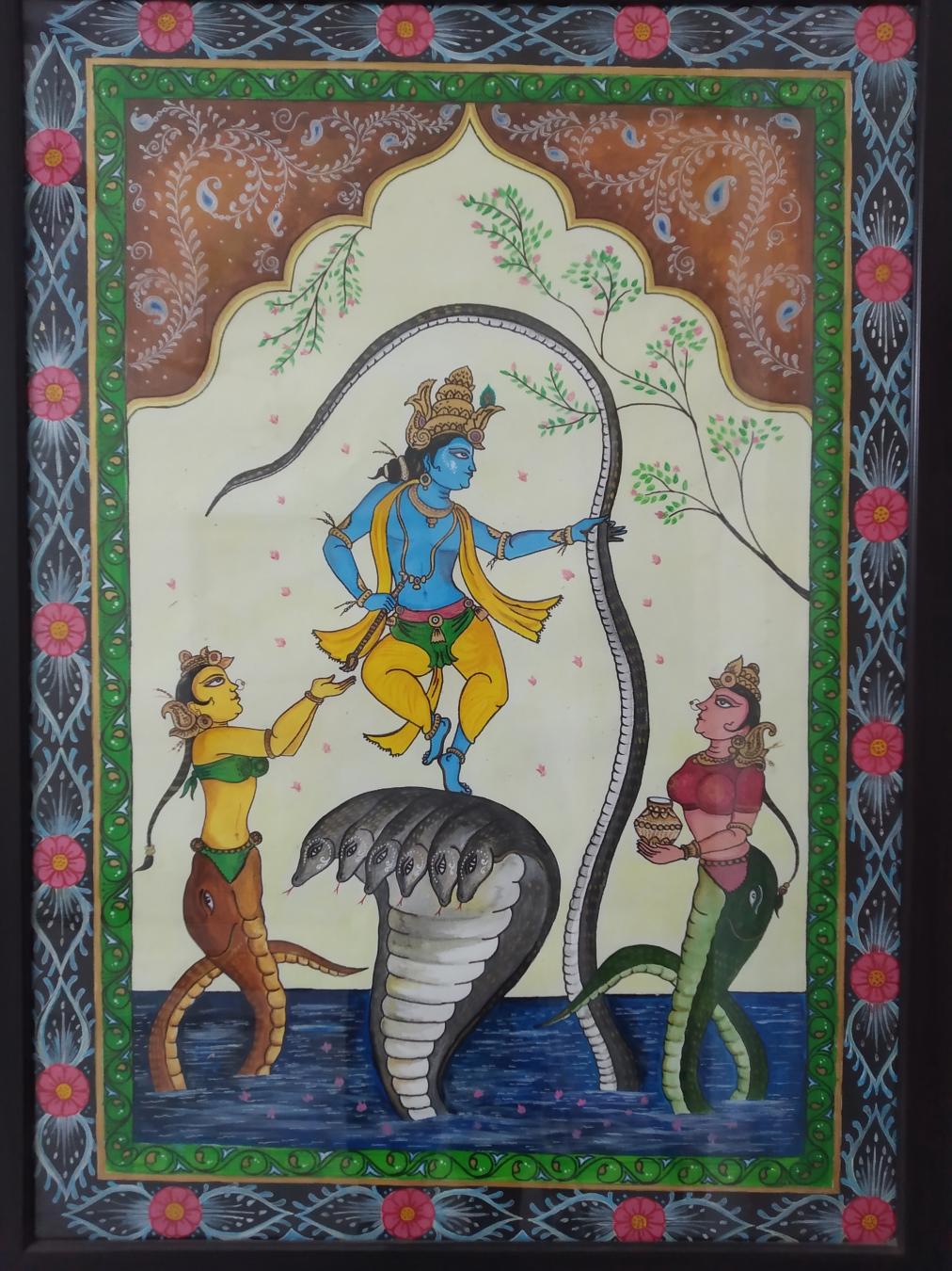 Krishna on kalia created by Suchandan Bhattacharjee