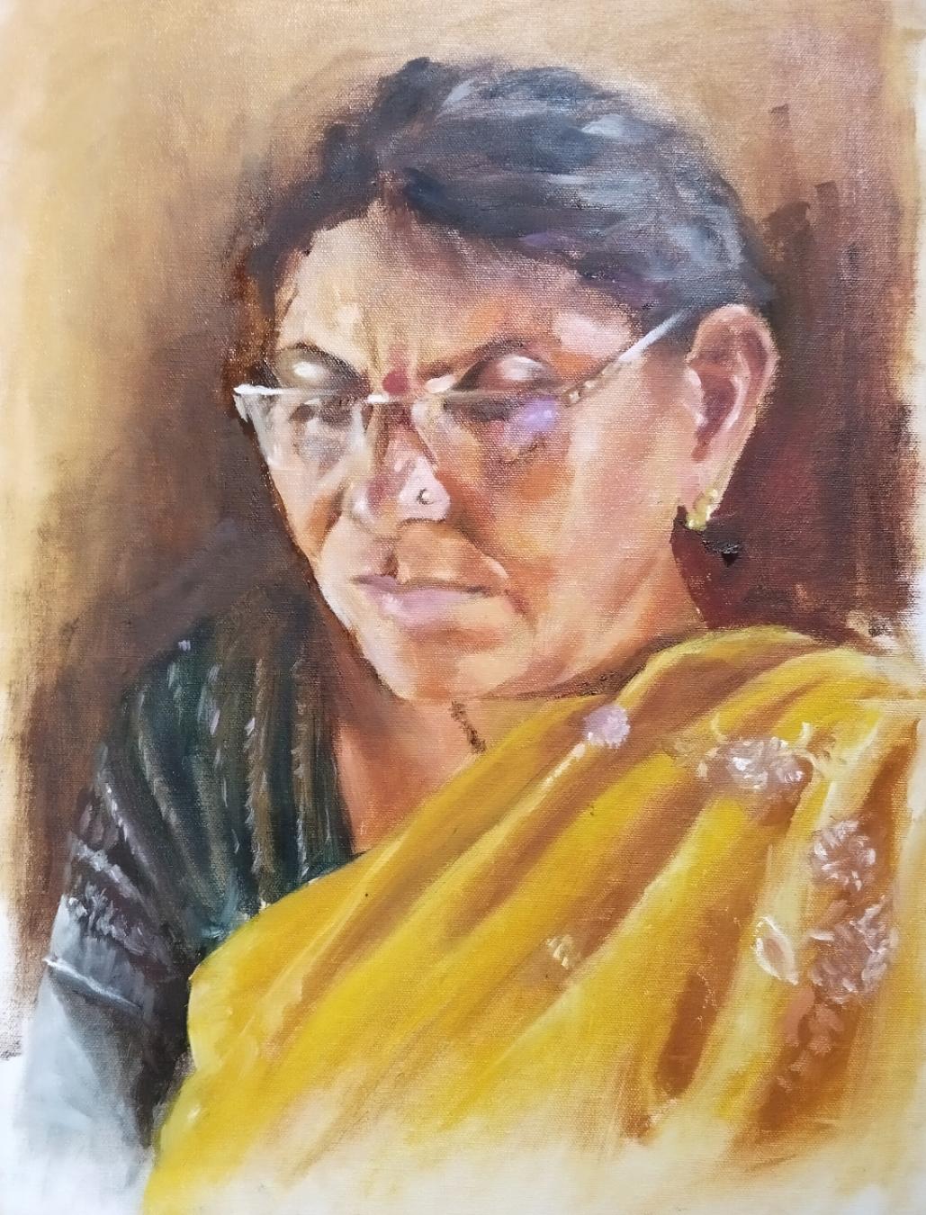 Oil painting created by Yogiraj Kundlik