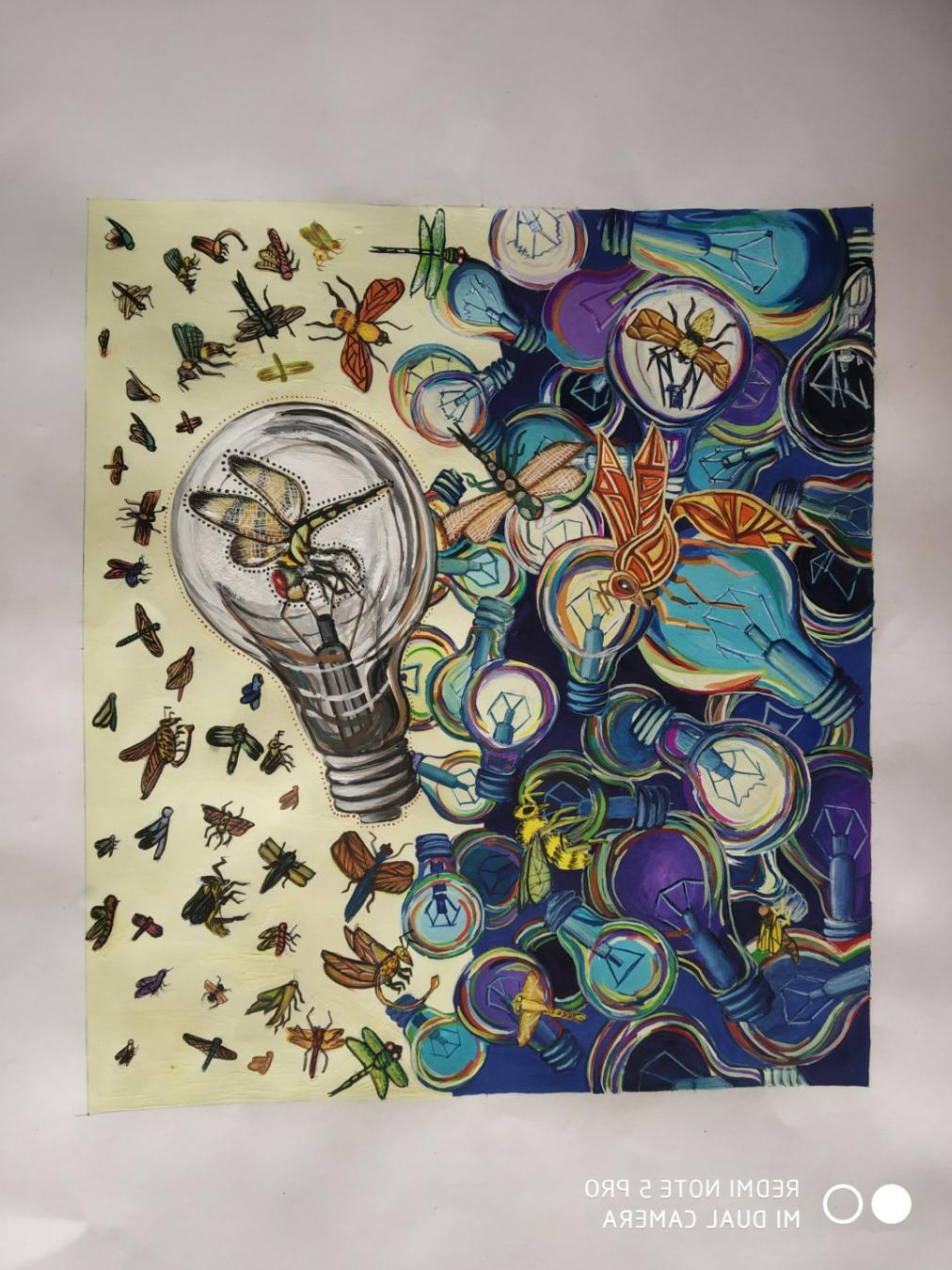 2d-design (opaque poster colour) created by Sakshi balwant