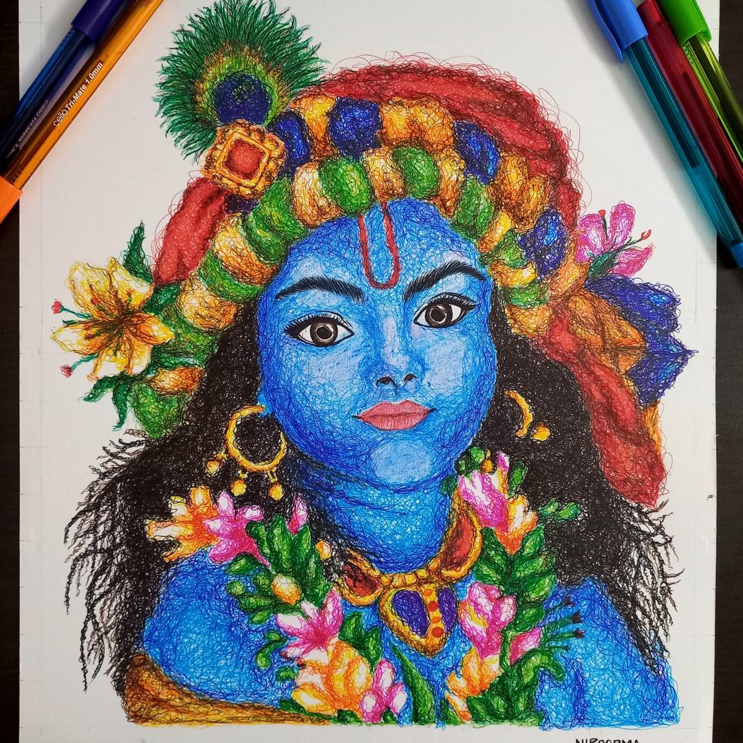 Scribbling art created by Niroopma Verma