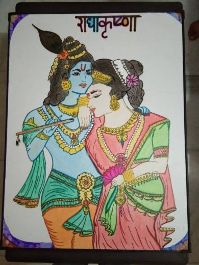 Radhakrishnan and mata Lakshmi created by