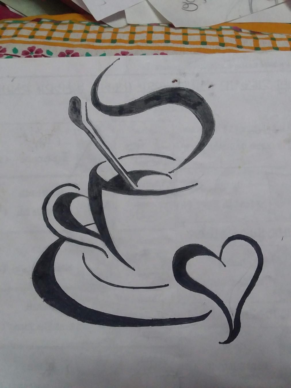 Black pencil sketch store