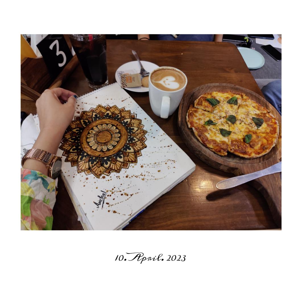 Coffee mandala created by Anchal jain