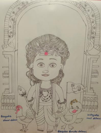 Lord muruga in anime created by Nithya