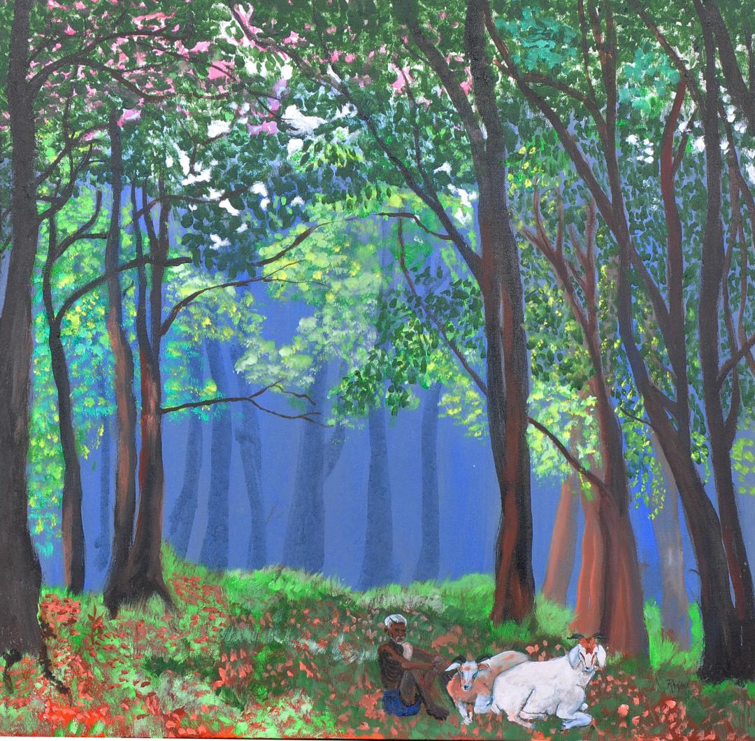 A rest in the shade created by Raghunath Menon