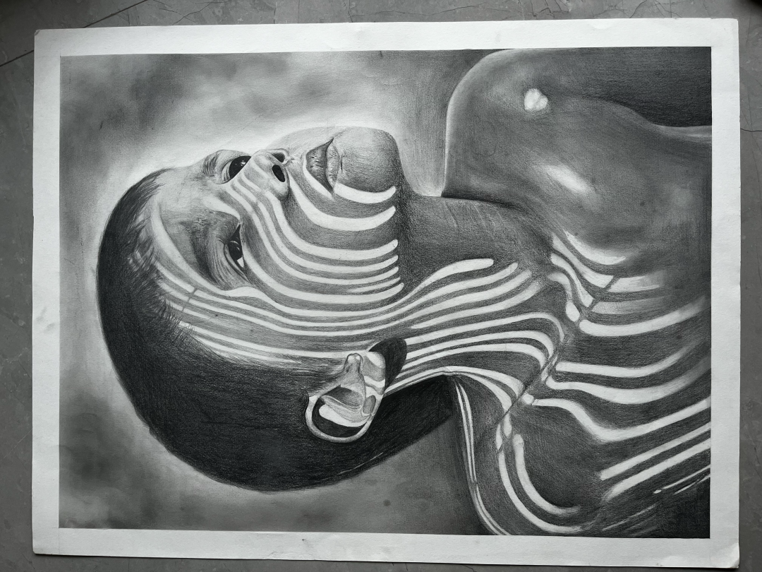 hyper realistic pencil drawing of boy in the sunline created by Karan ...