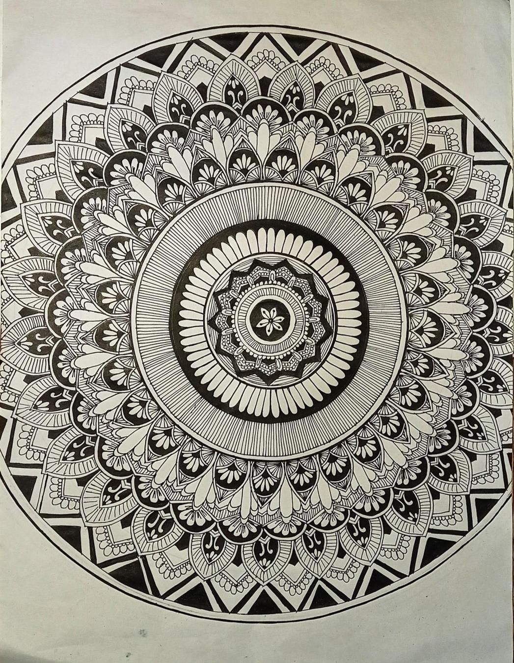 Mandala art created by pranitascanvas
