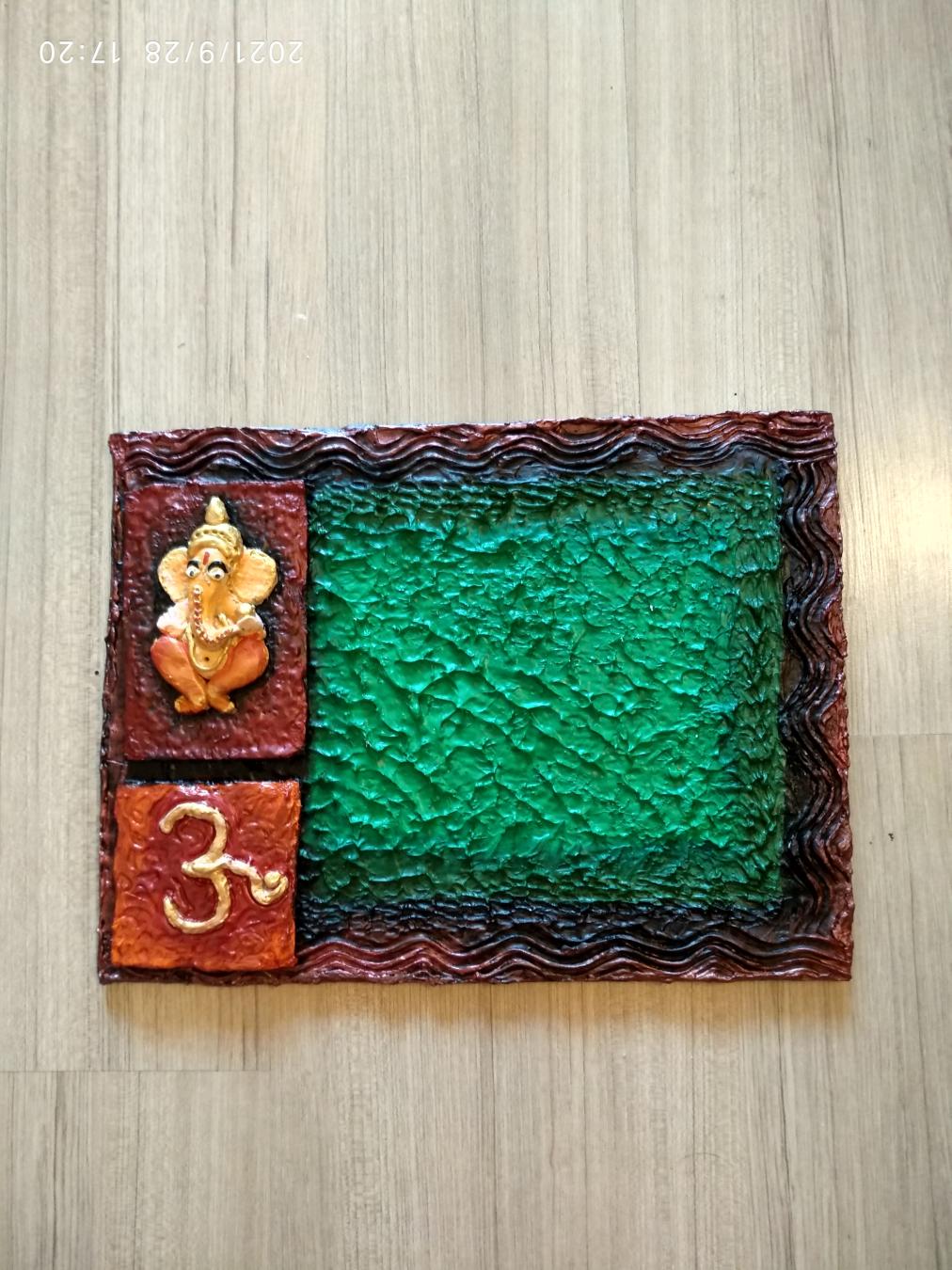 Ganesha name plate created by rashmi sharma