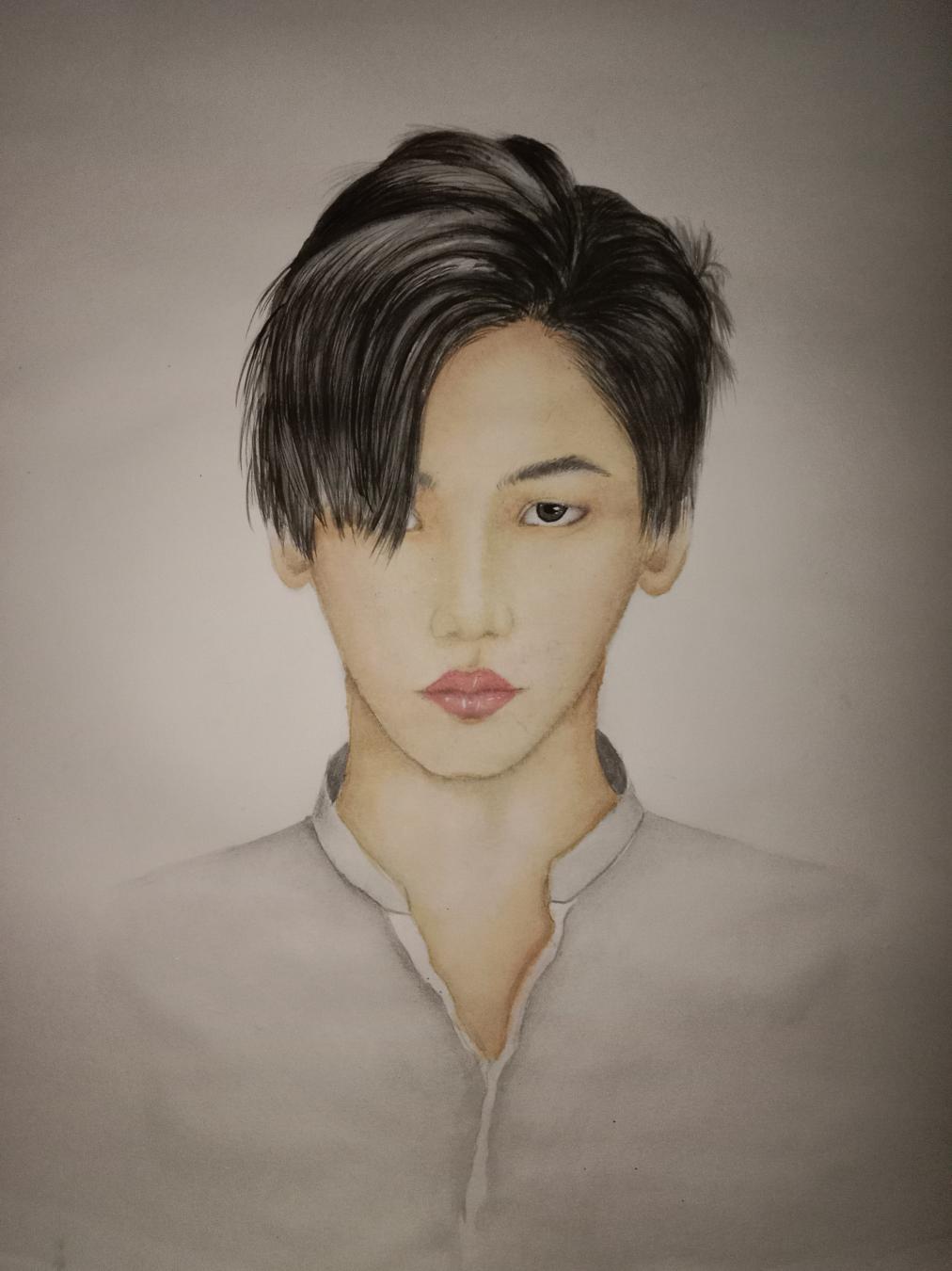 A boy face created by Dhiraj Sapate