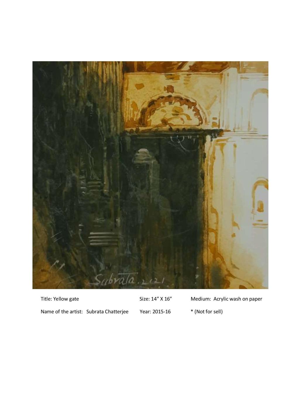 Yellow Gate created by Subrata Chatterjee