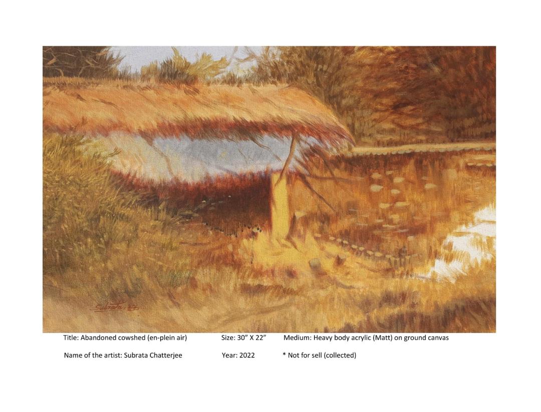 Abandoned Cowshed (En-pleinair) created by Subrata Chatterjee