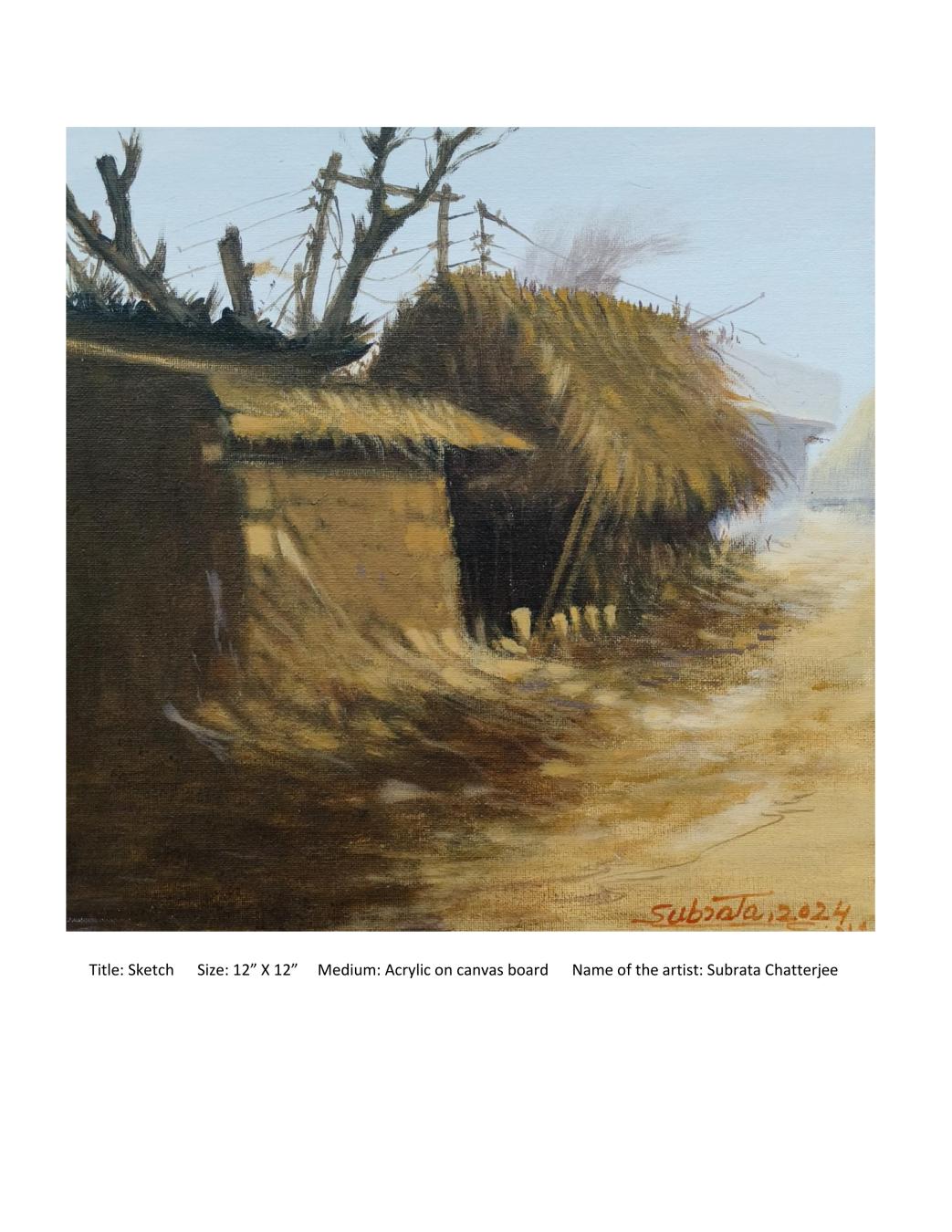 Sketch (Outdoor sketch- Countryside) created by Subrata Chatterjee