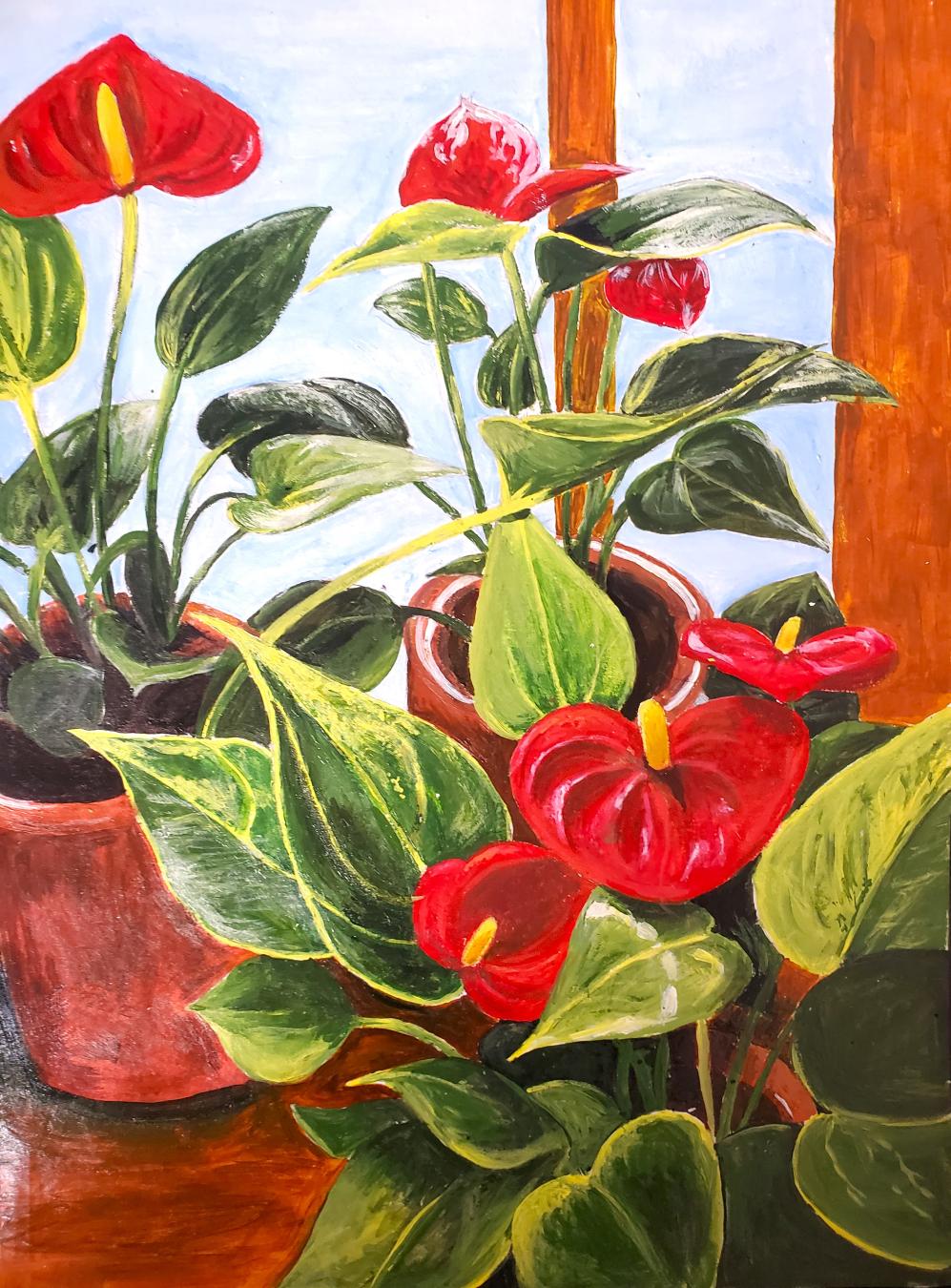 Anthuriums created by Shreya R