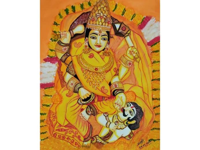 Maa Baglamukhi (Shree Pitambra Mai) created by Unnati Prajapati