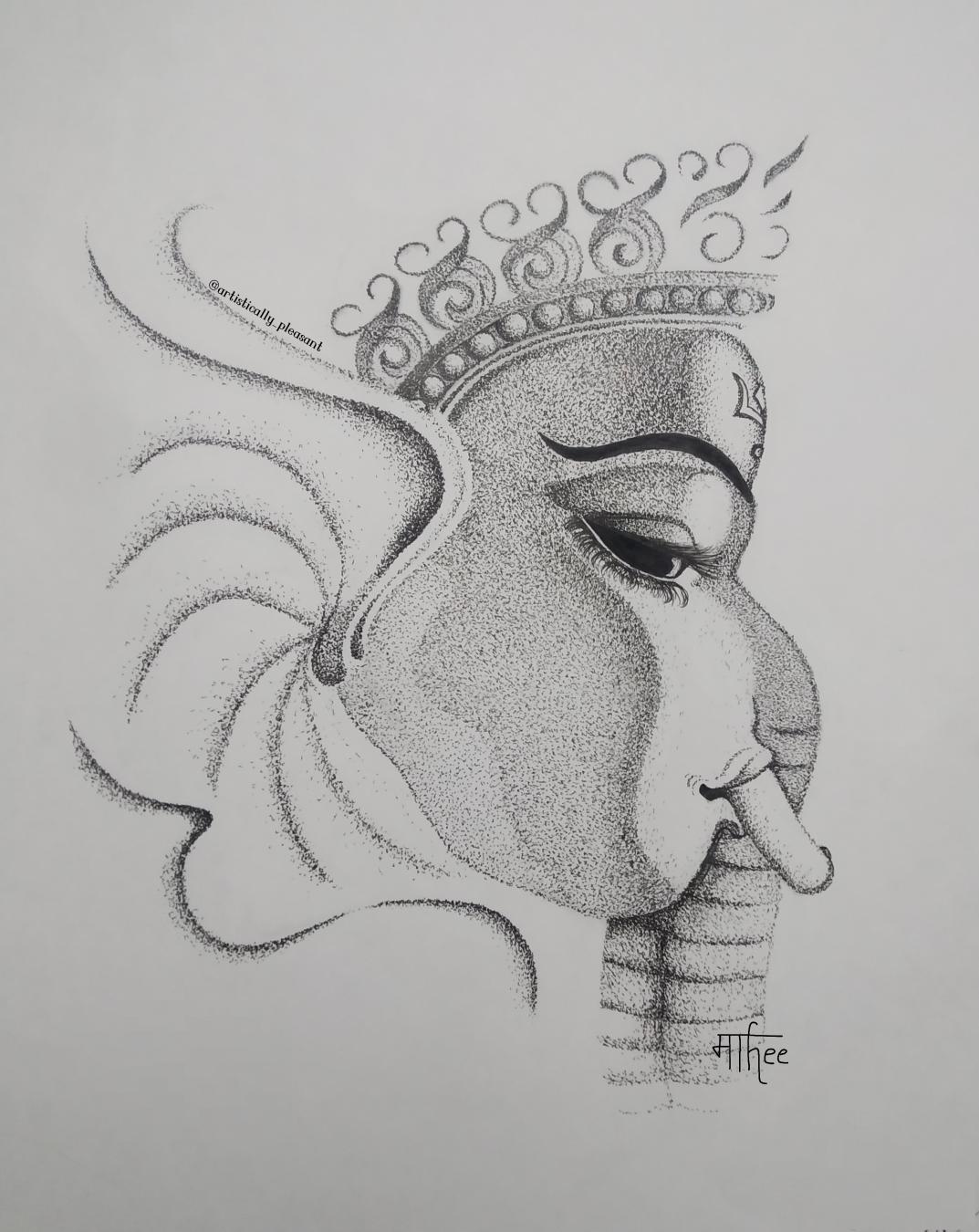 Ganesha created by Mahee Sanjay