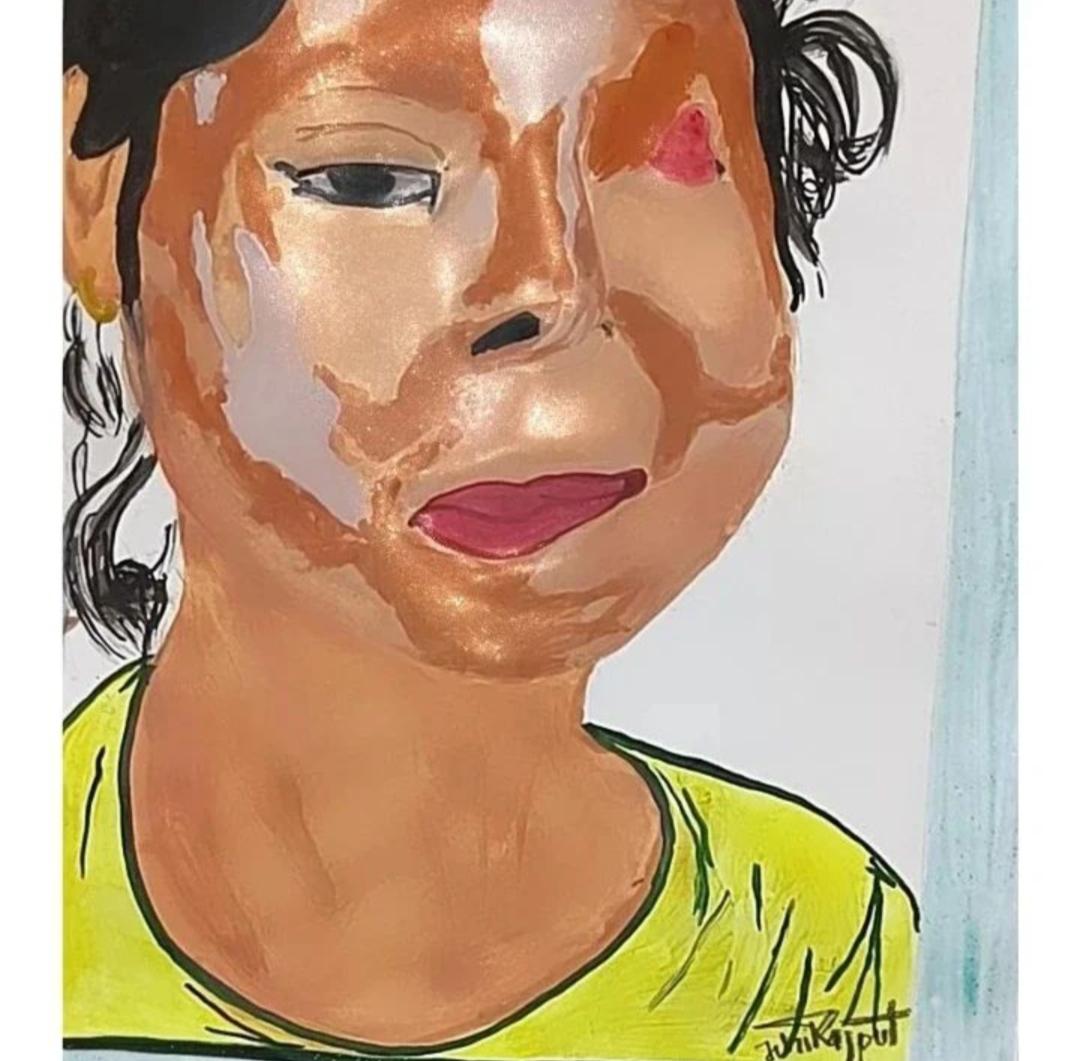 Portrait painting created by Juhi Rajput