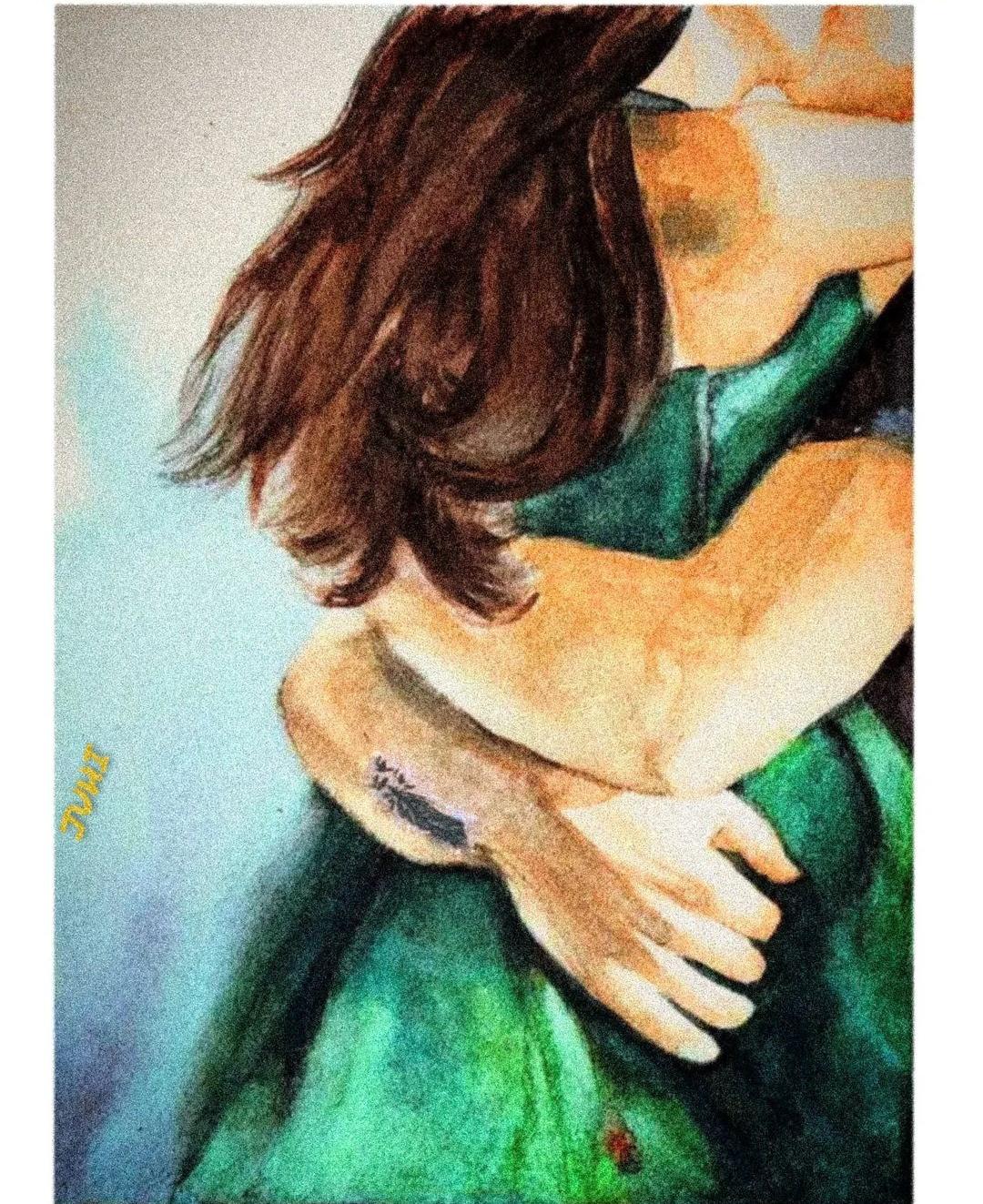 Portrait painting created by Juhi Rajput