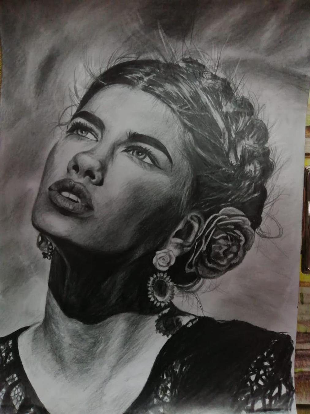 Woman in Black created by Rajdeep Dhar