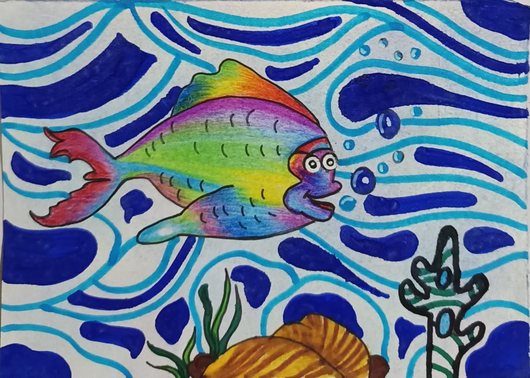 The Prism Swimmer created by Bikramjit Mondal