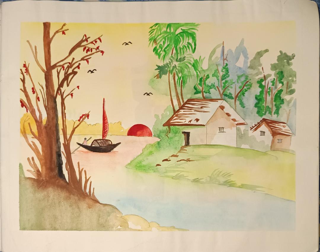 A Village Afternoon created by Bikramjit Mondal