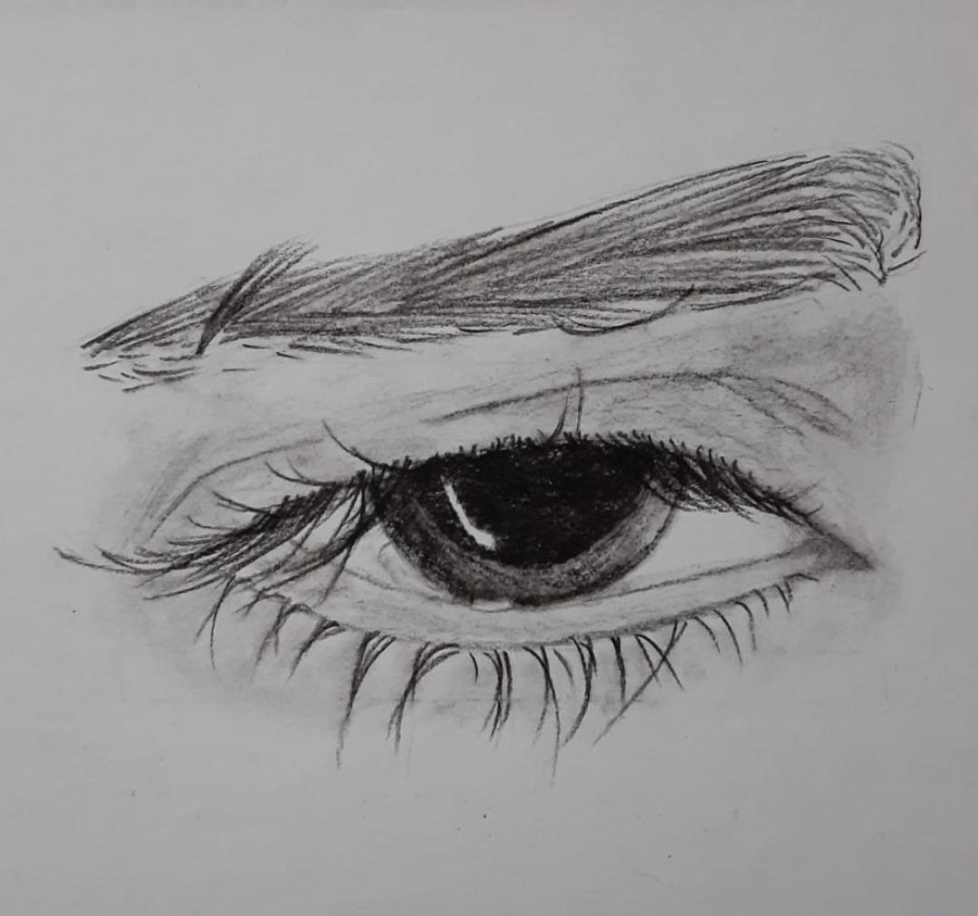 Step by Step Realistic Eye sketching created by Shaarts