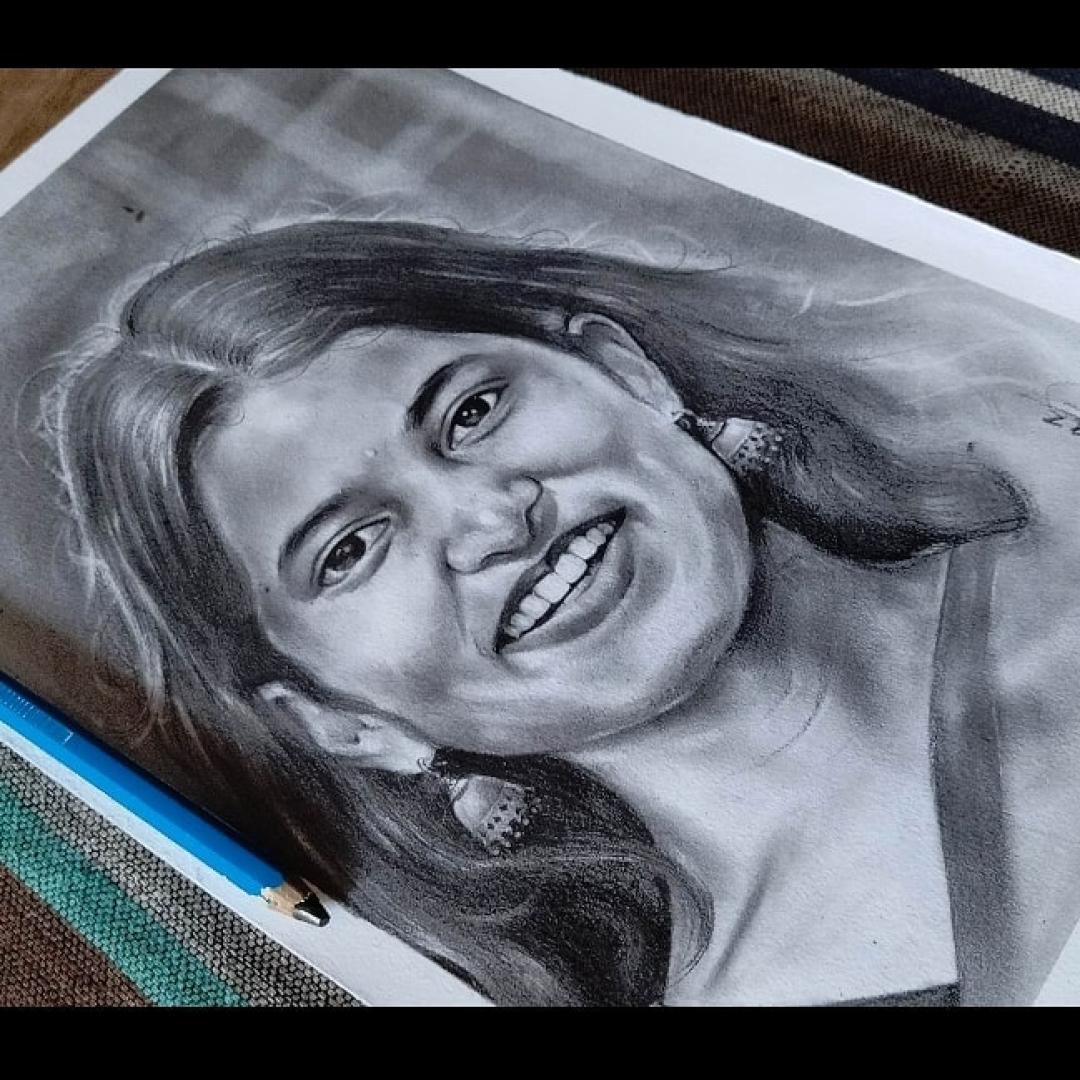 Pencil sketch created by Raaz art