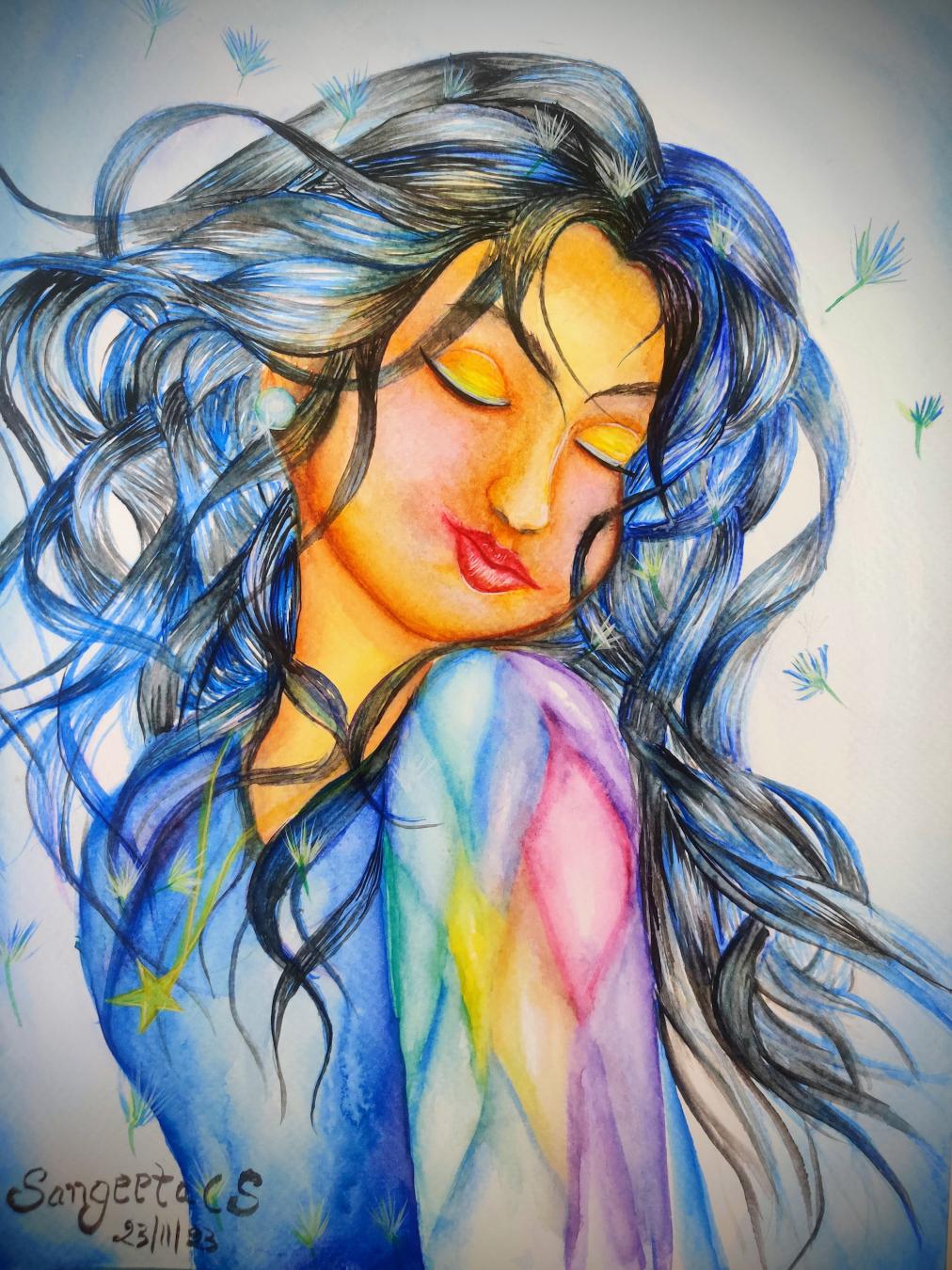 Wind in my hair created by Sangeeta Cs