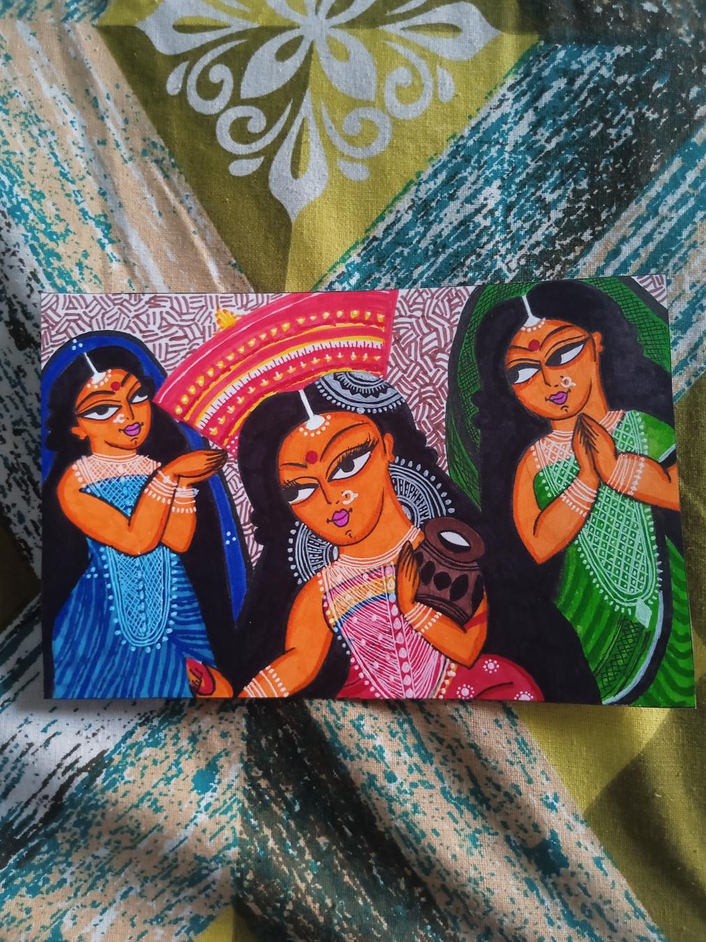 Patchitra Bengali Traditional Art created by Riya Verma