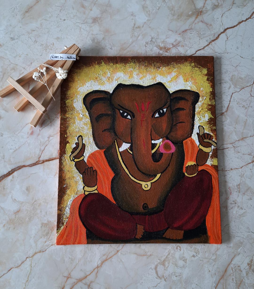 Canvas painting created by Nishita Navani