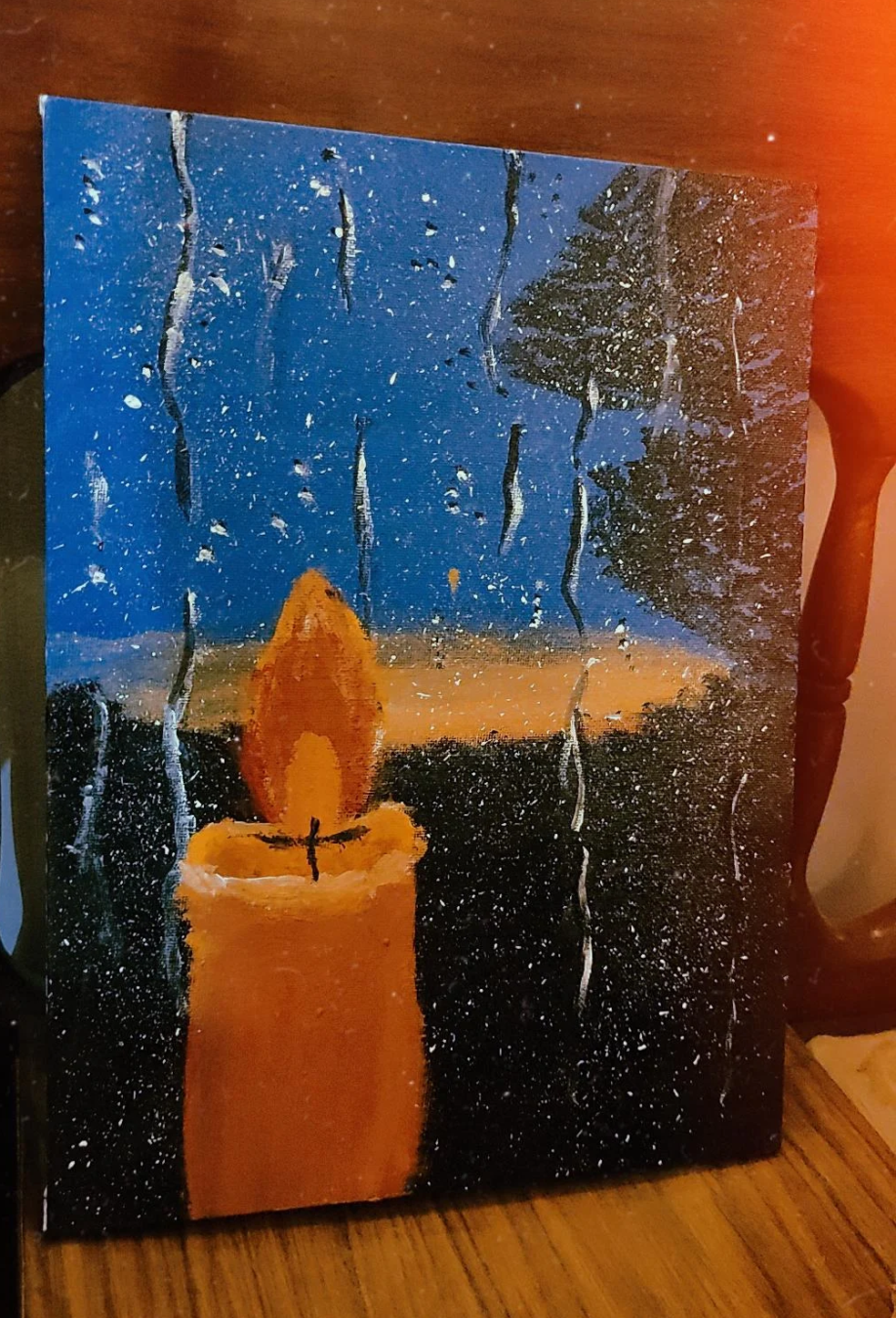 Acrylic painting + craft work created by Anureet Goraya