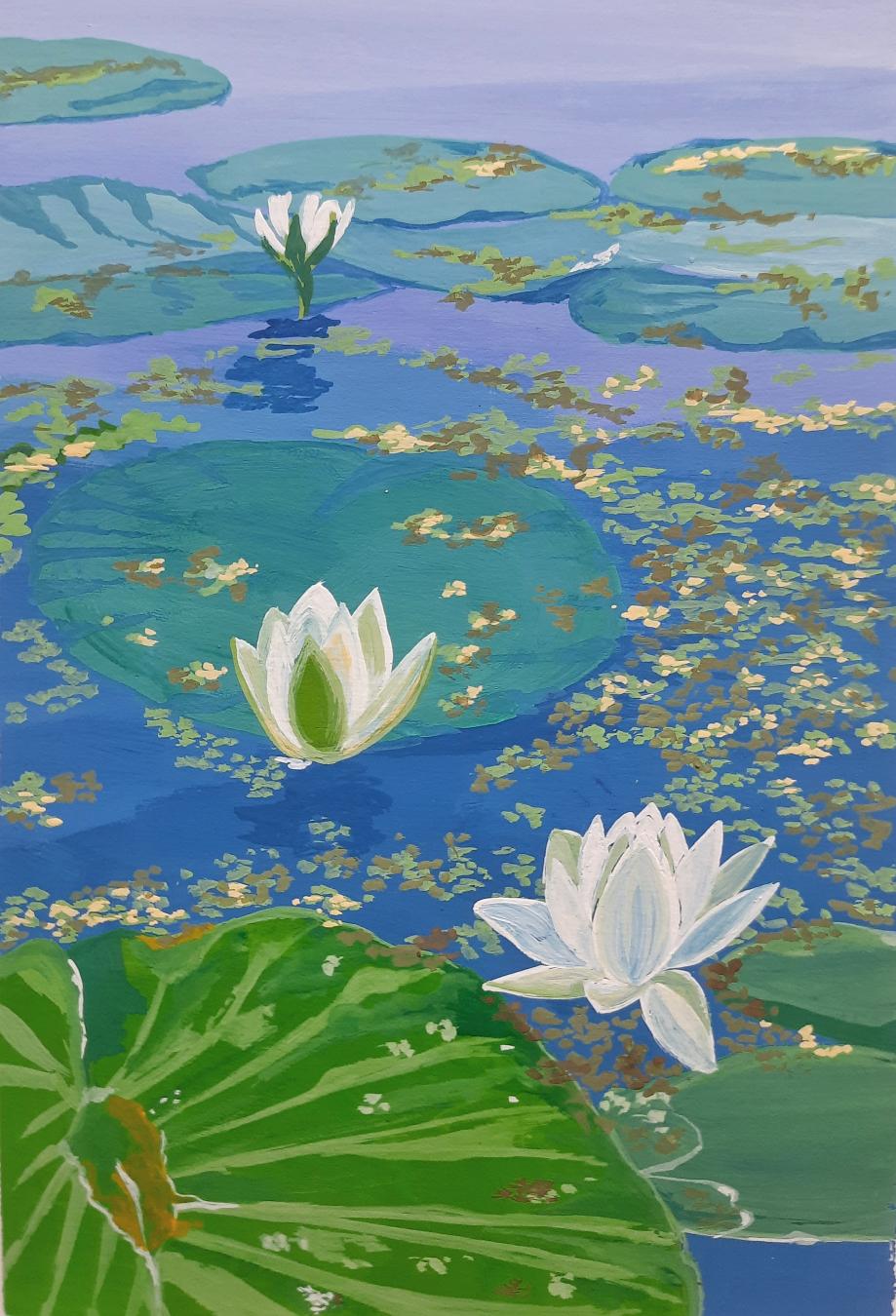 Water lilies created by Sohini Pal