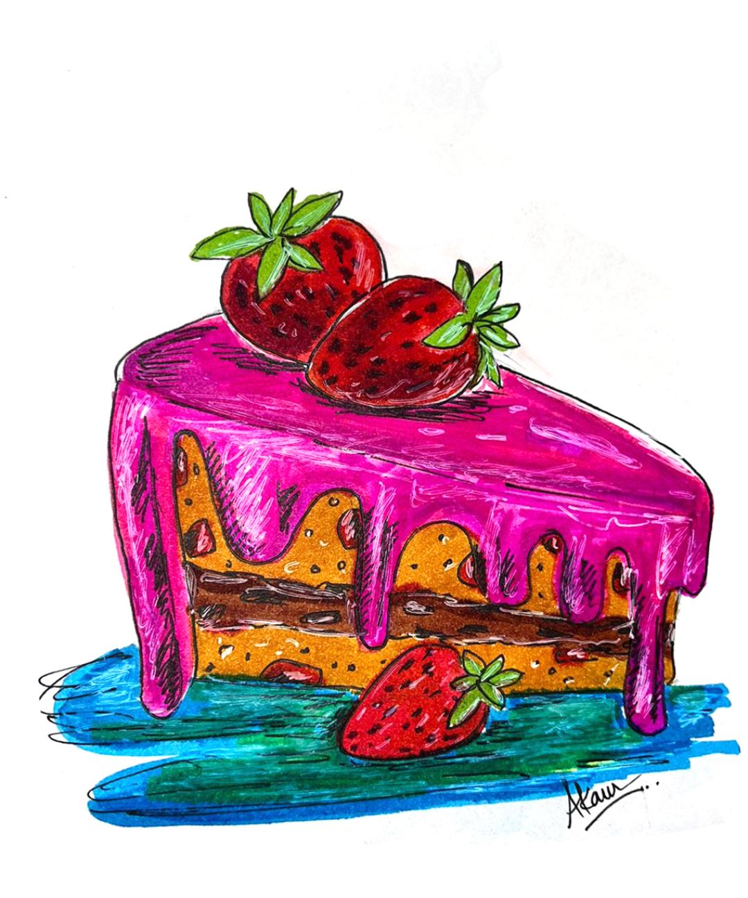 Strawberry Pastry - No Reason For Celebration created by Amandeep Kaur