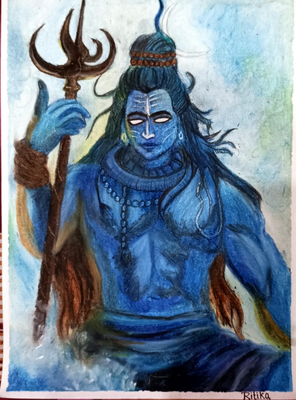Lord Shiva Drawing Images With Colour - Infoupdate.org