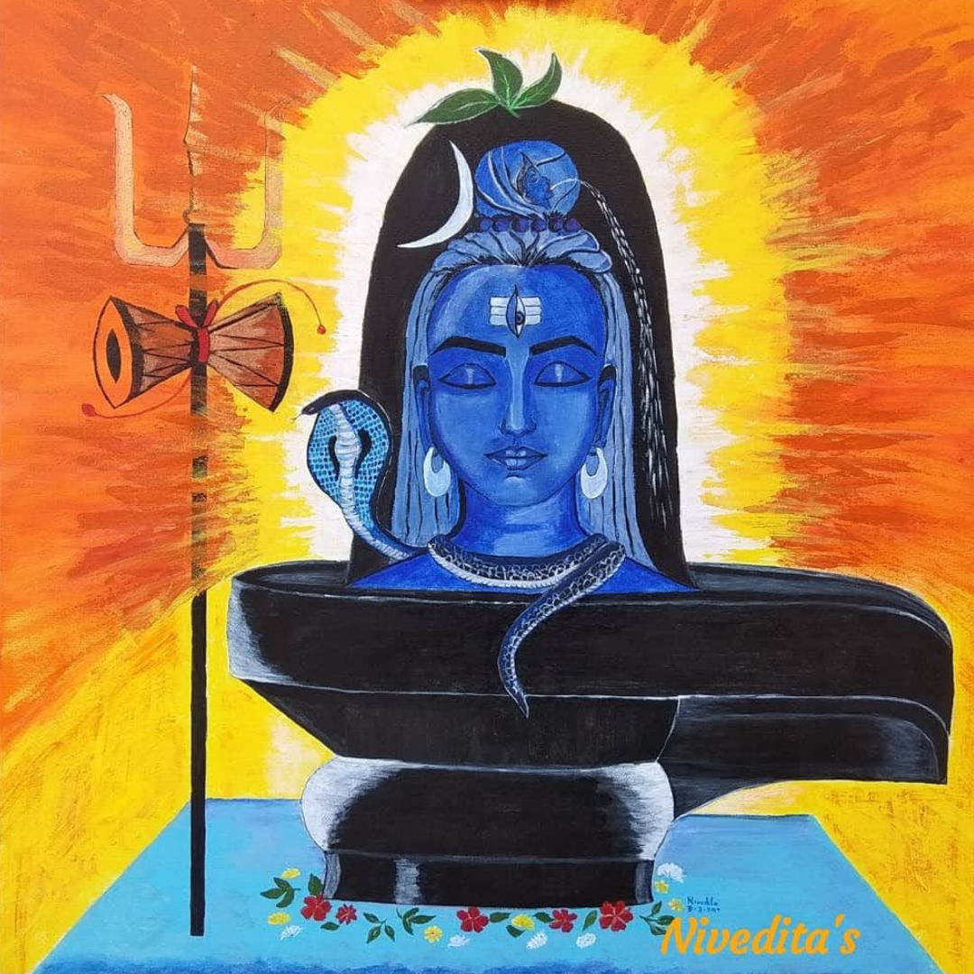 Shiva in Shivalinga created by Nivedita Belagal