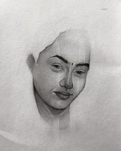 Pencil Sketches & Small acryalic paintings created by Vishwajeet R