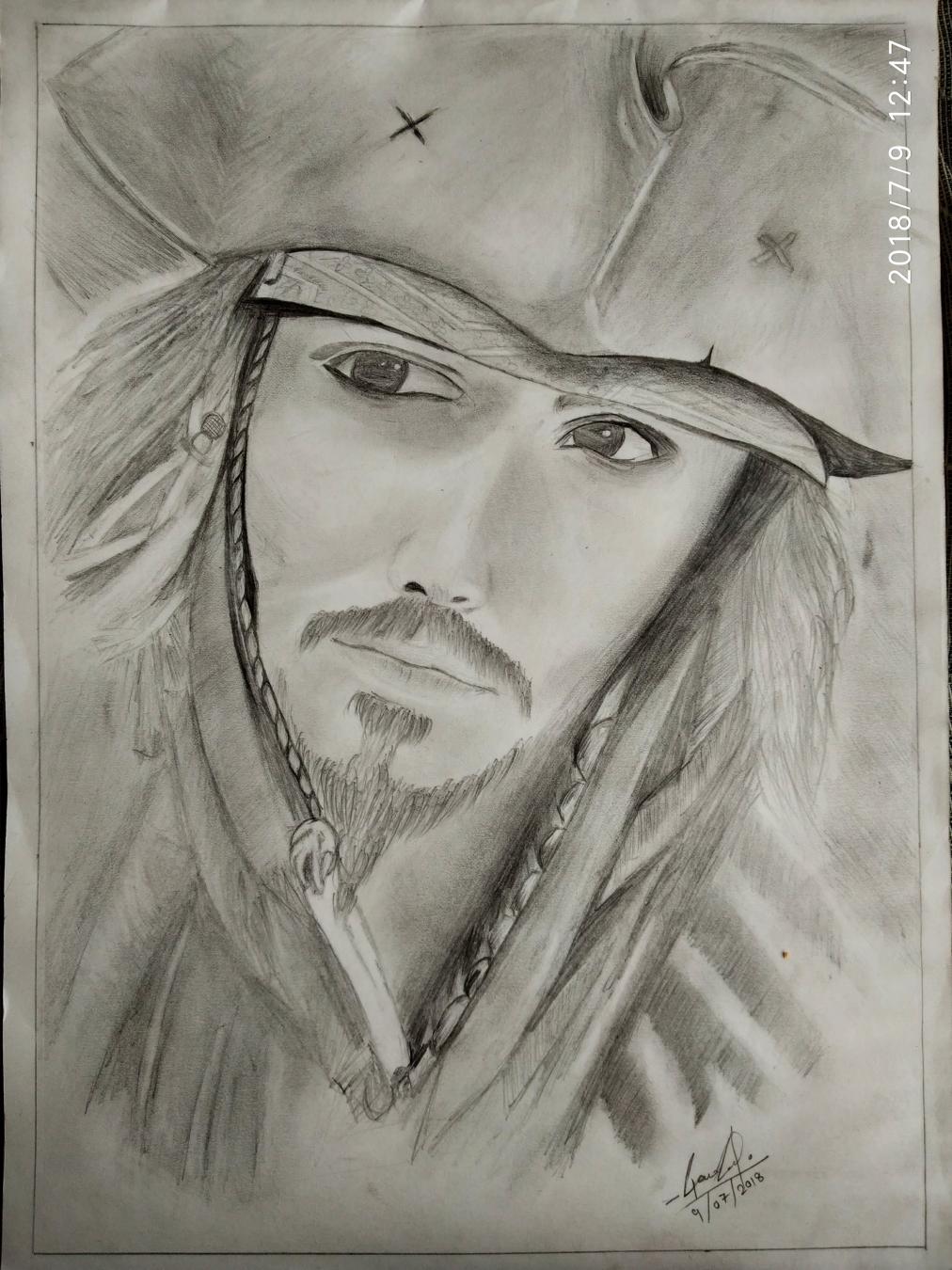 Johnny Depp as Pirate created by Gaurav Kad