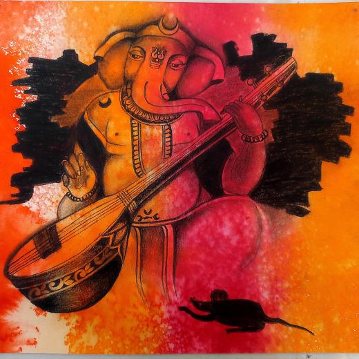 Advanced charcoal art created by mahima gediya