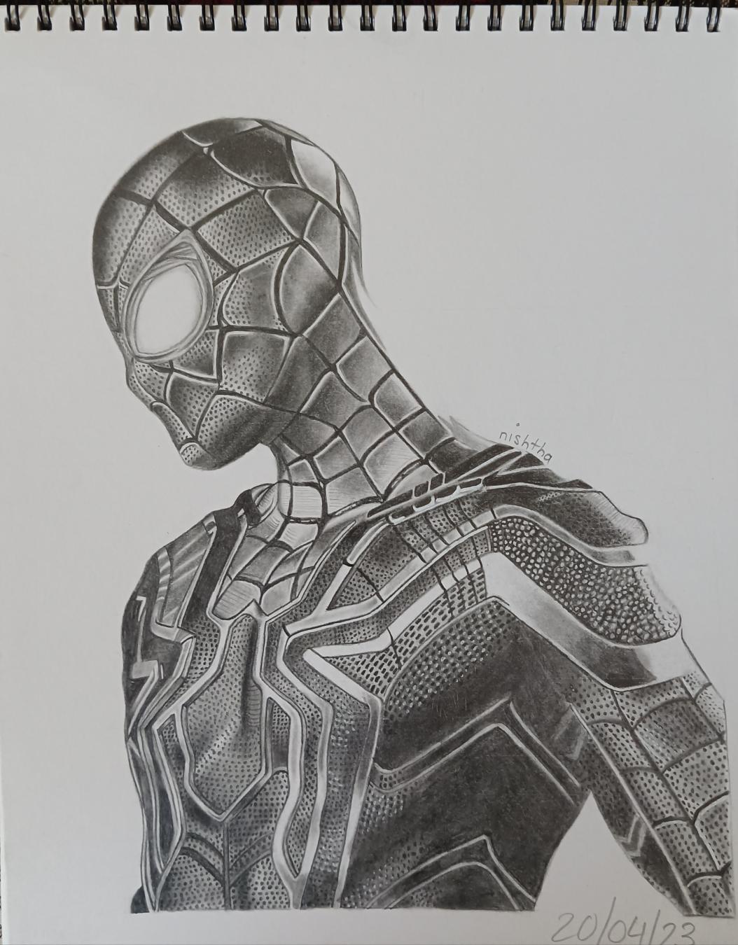 Spiderman sketch created by Arnis Creativity