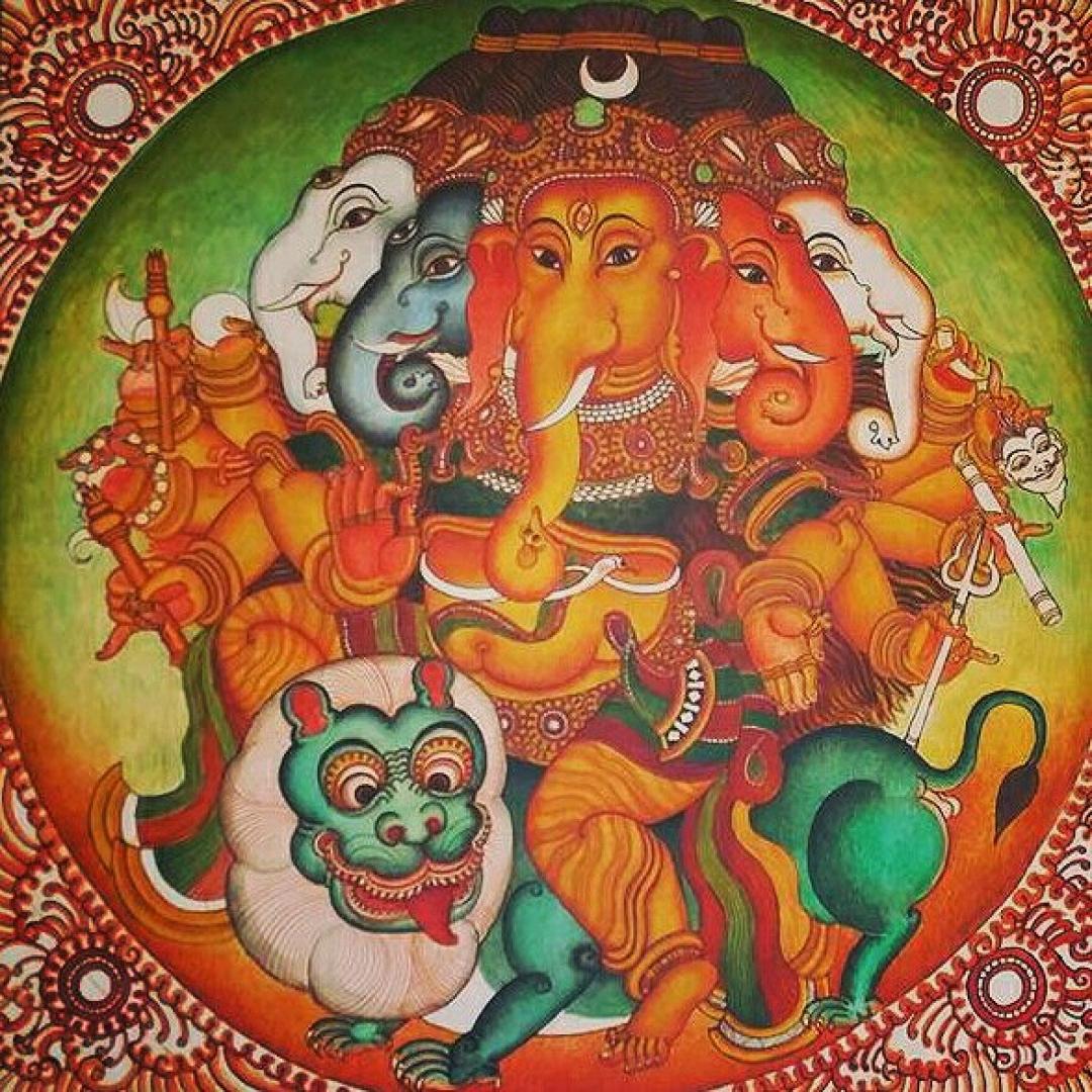 This is the Kerala Mural Painting created by Ratheesh pr