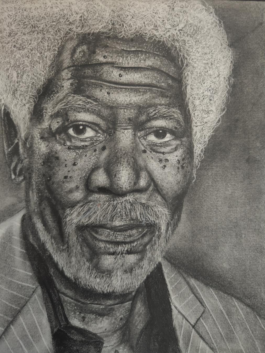 Potrait of morgan created by Kaushal patil