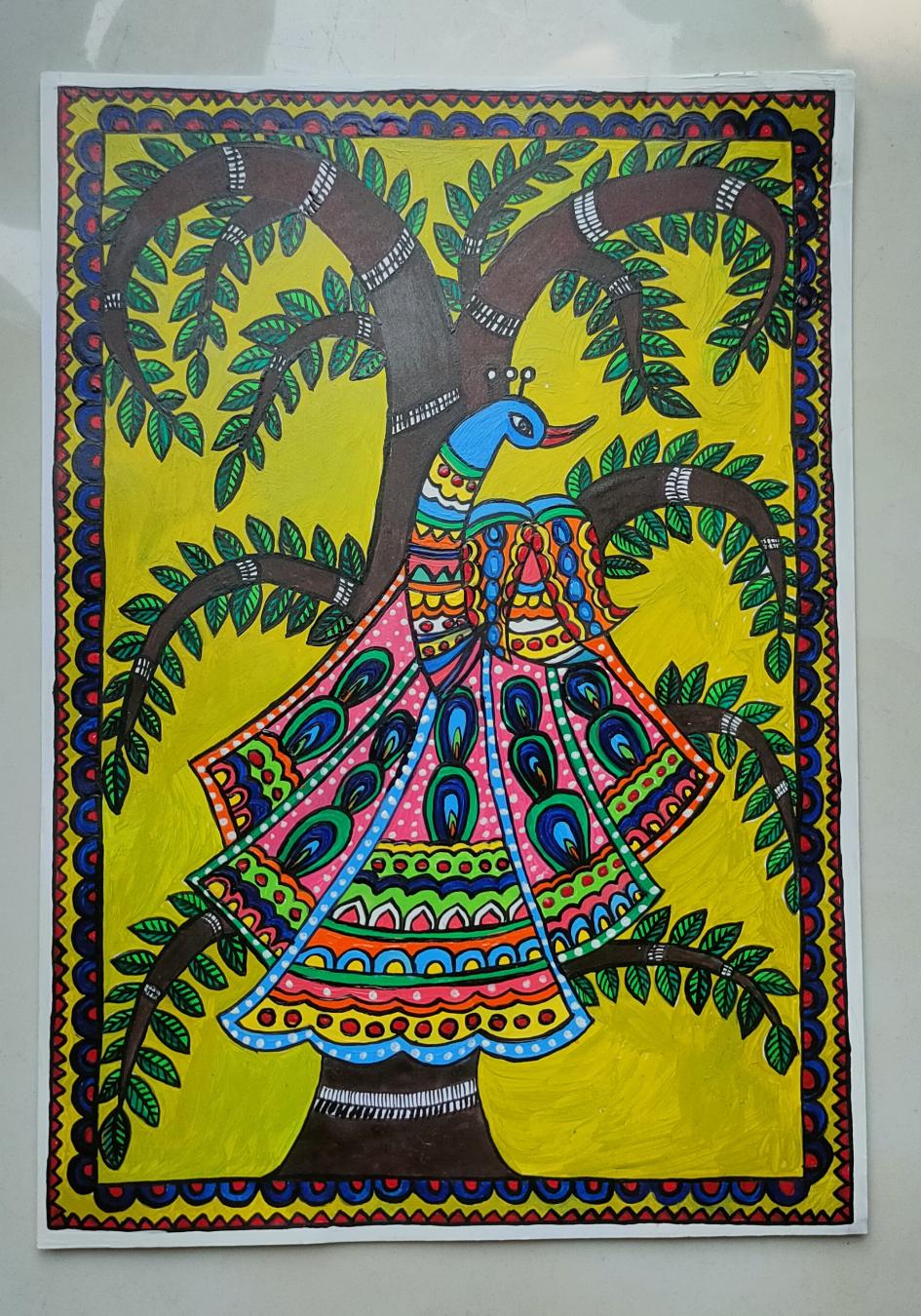 Madhubani painting and mandala art work created by Jyotsna Pandey