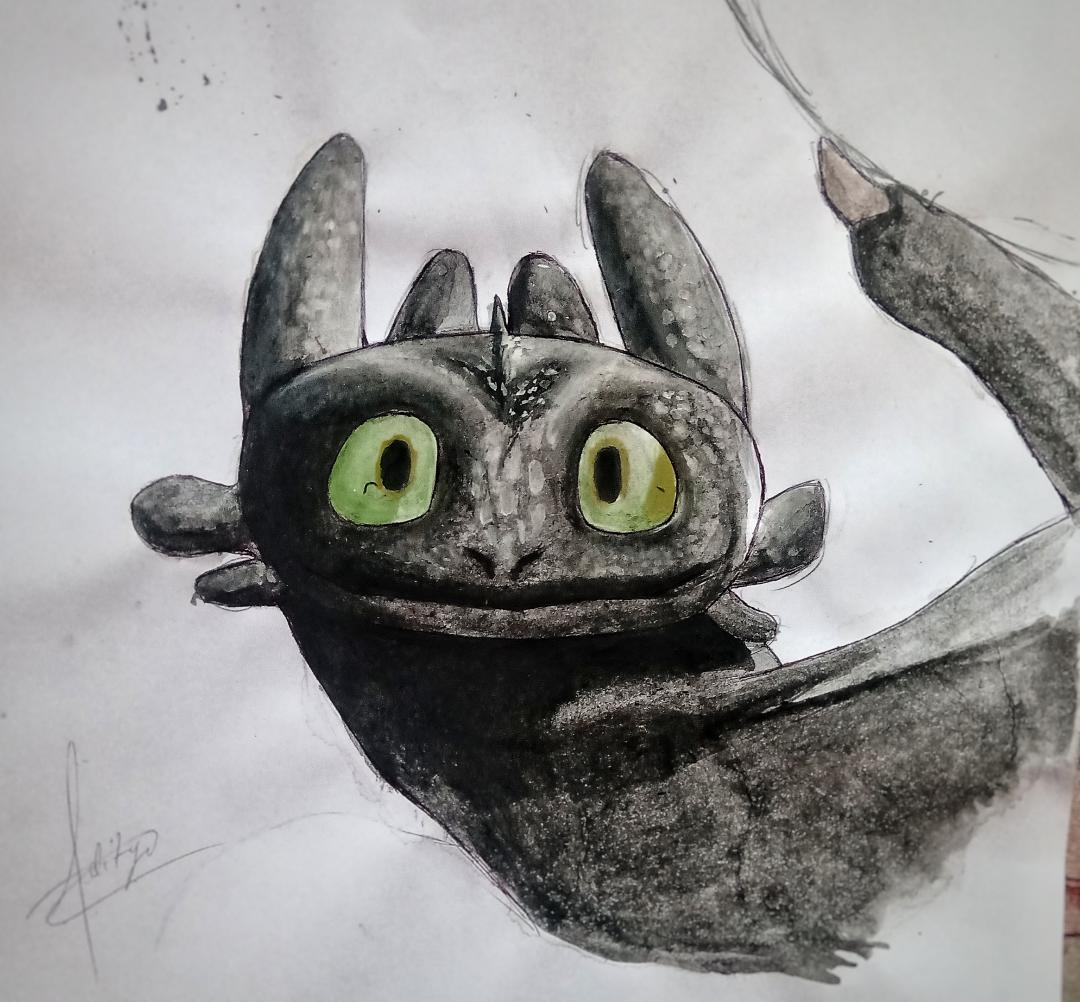 Night fury created by Downfall Artwork